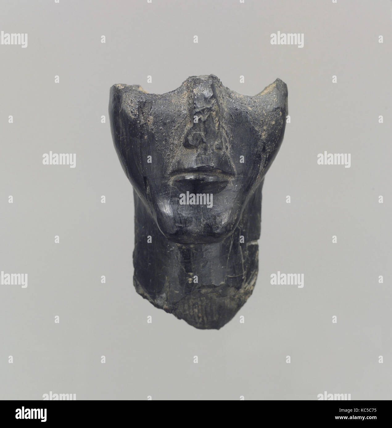 Lower half of a human head in the round, ca. 9th century B.C Stock ...