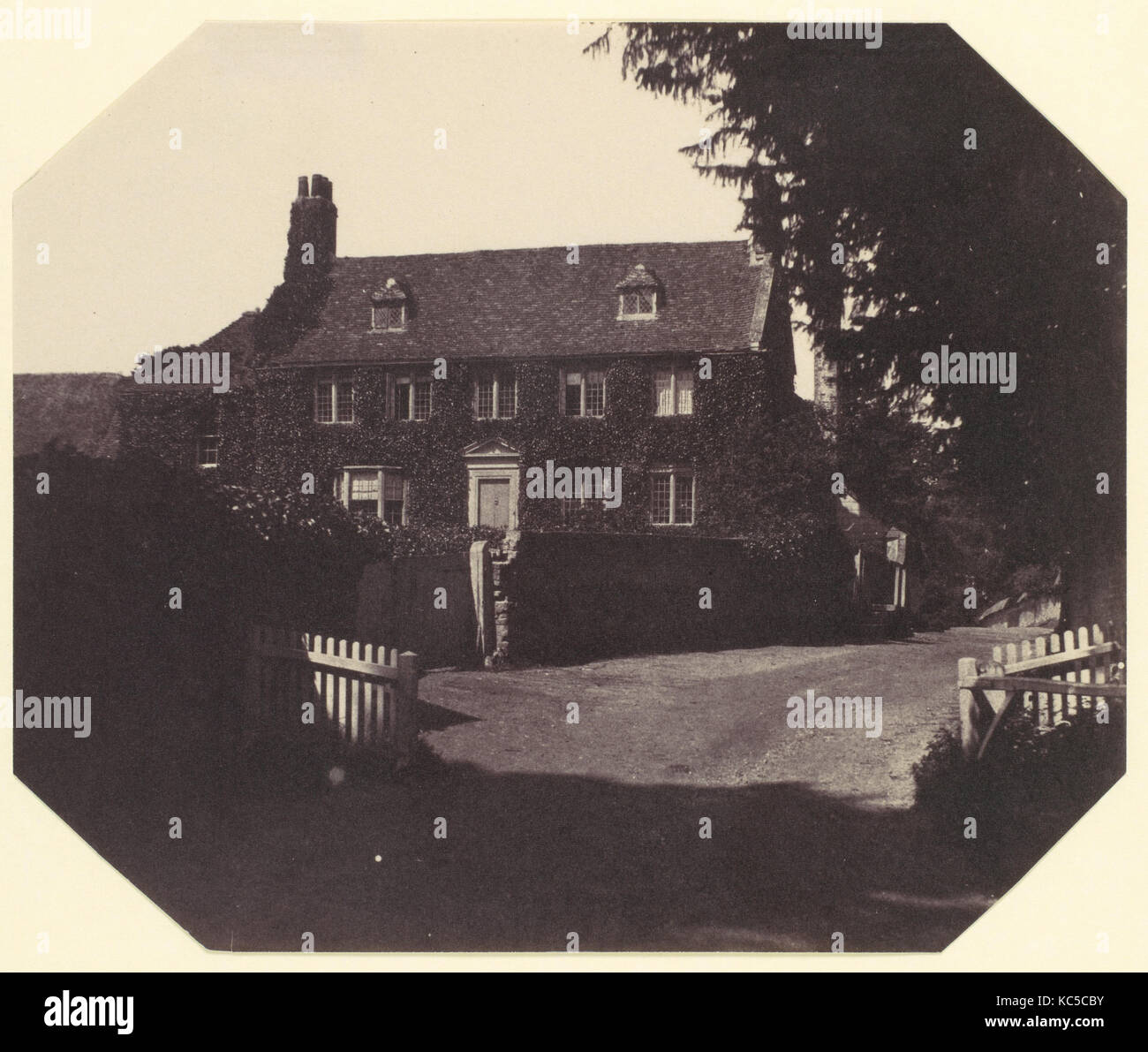 House and Picket Fence, 1850s, Salted paper print from paper negative ...