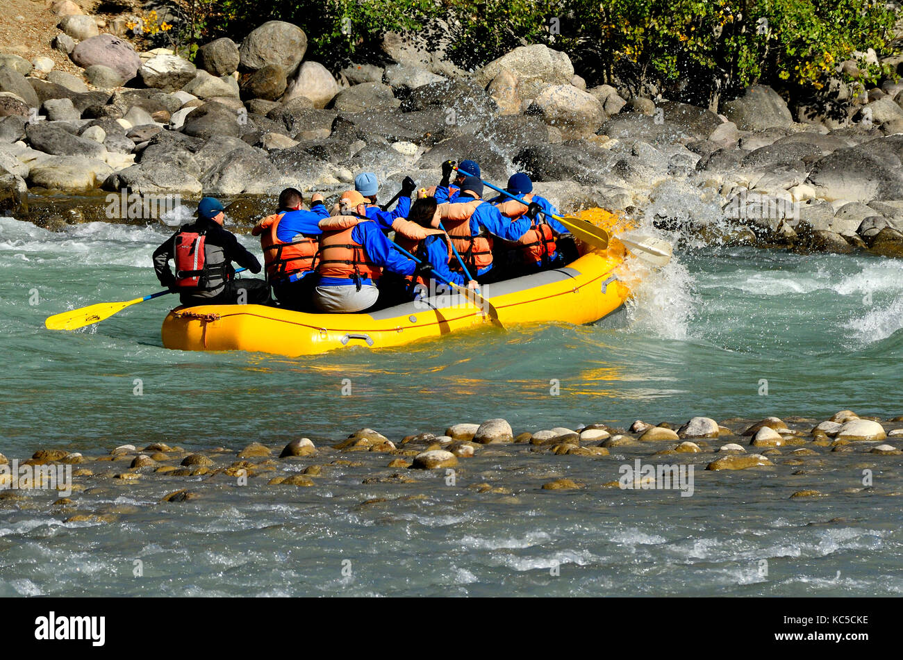 Athabasca river raft canada hi-res stock photography and images - Alamy