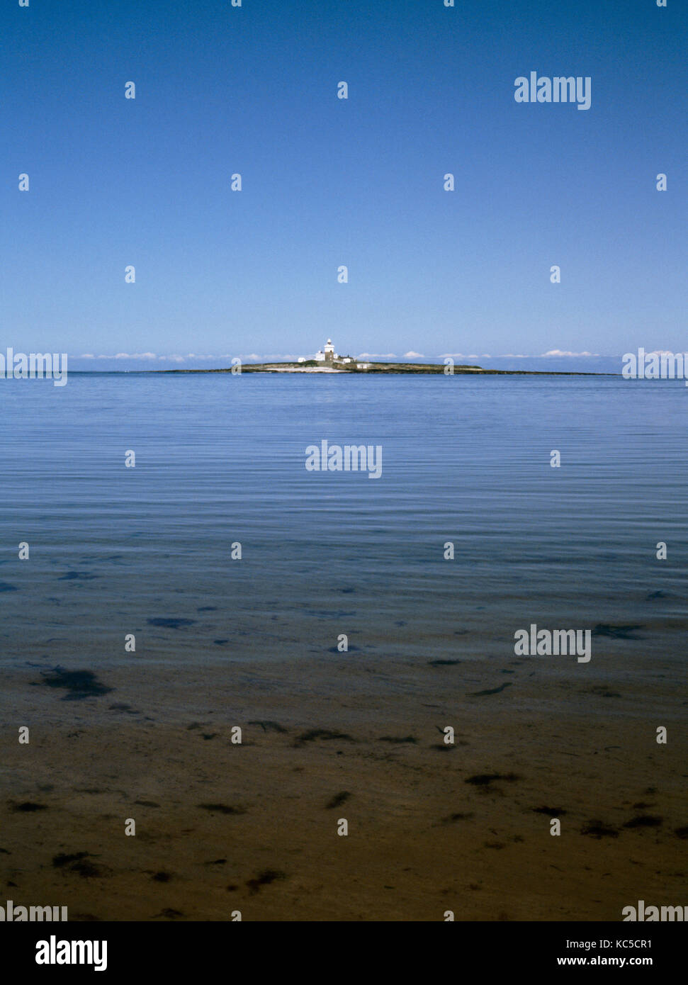 Coquet Island and lighthouse, 1.5 miles off Amble, Northumberland, at ...