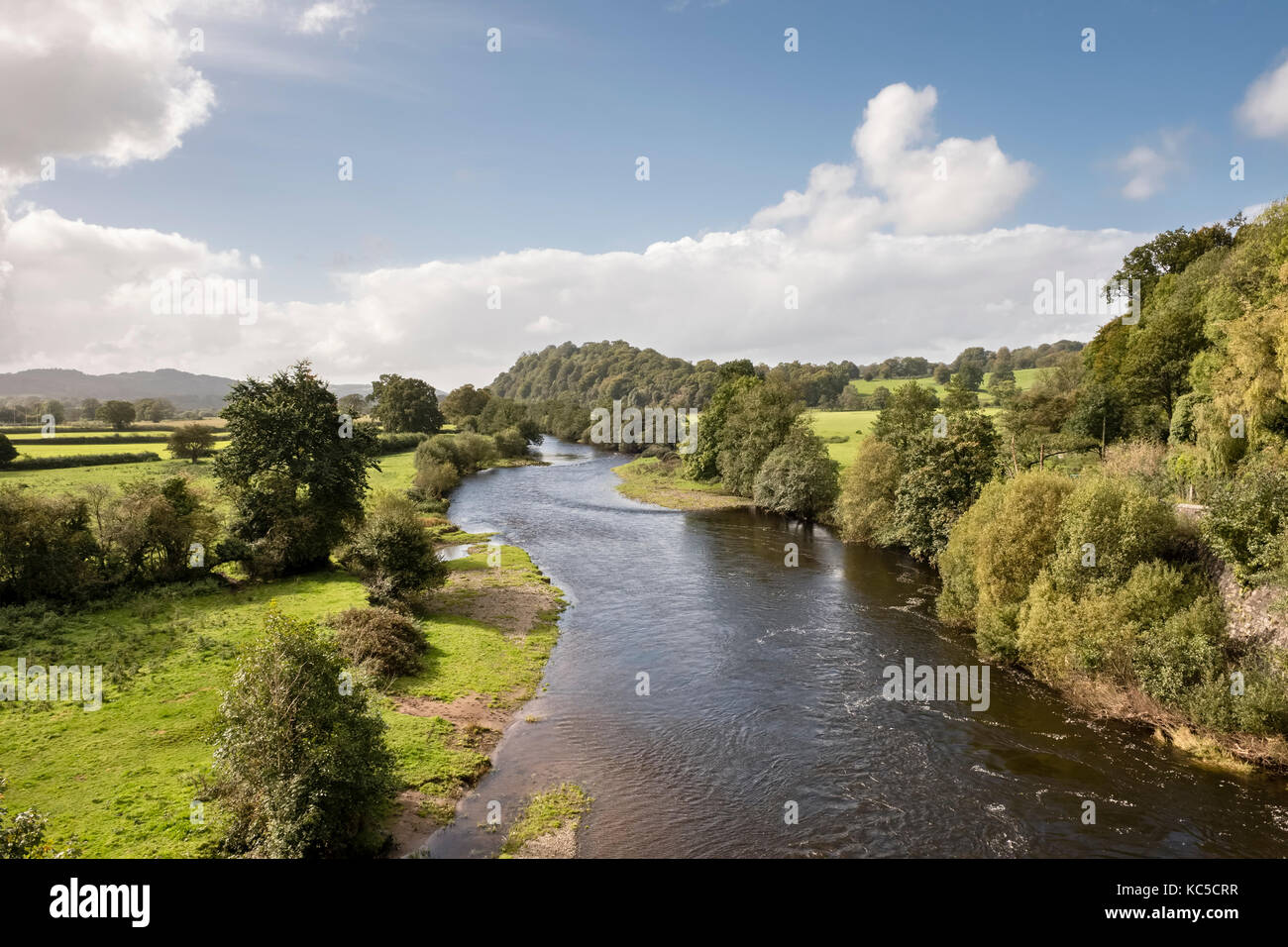 LLandeilo, Carmarthenshire, Wales, UK. The River Towy (Tywi) seen from ...