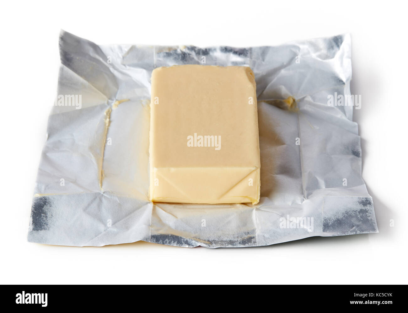 Butter package isolated on white background Stock Photo - Alamy