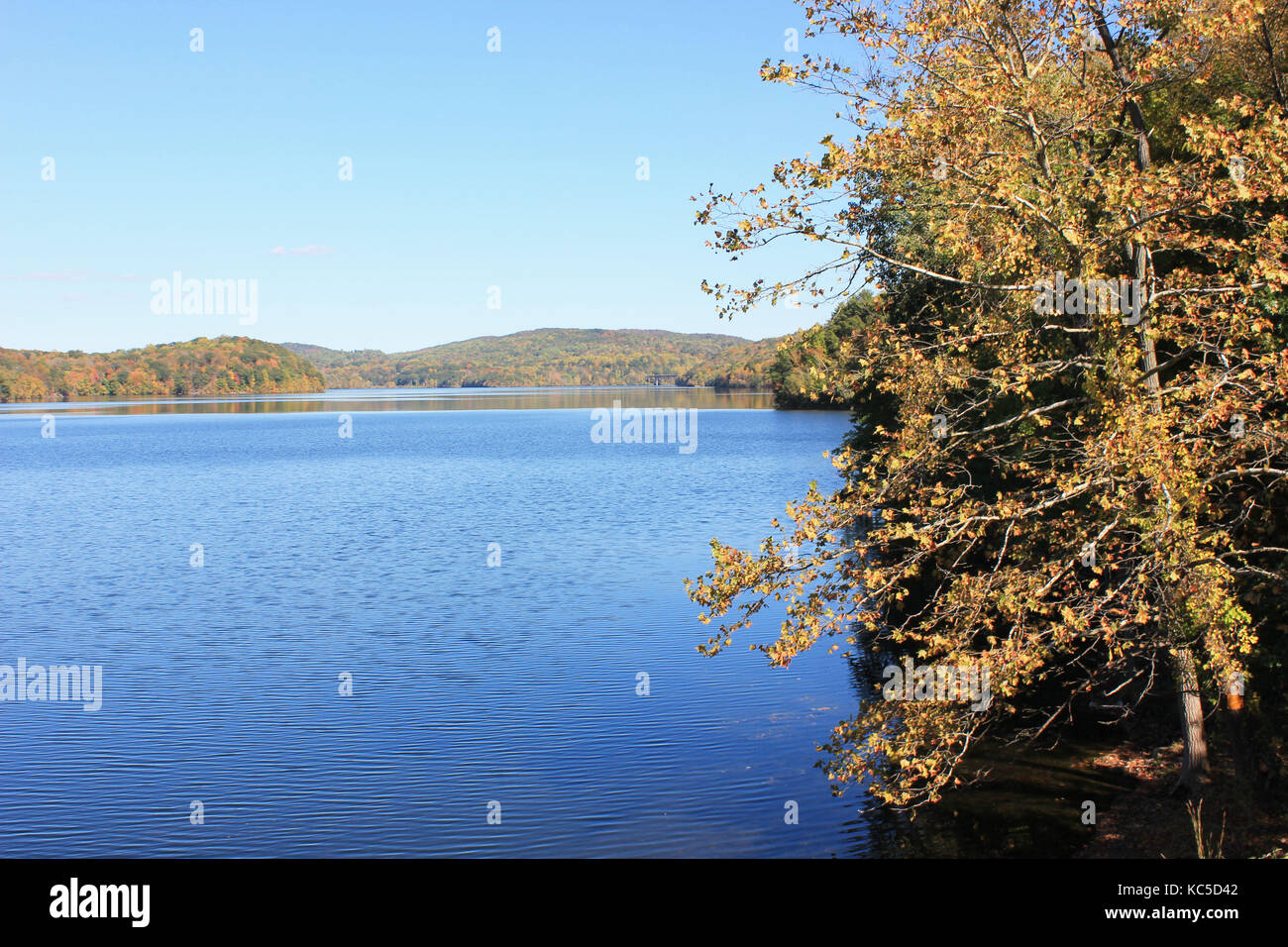 Croton Reservoir in Fall Stock Photo - Alamy