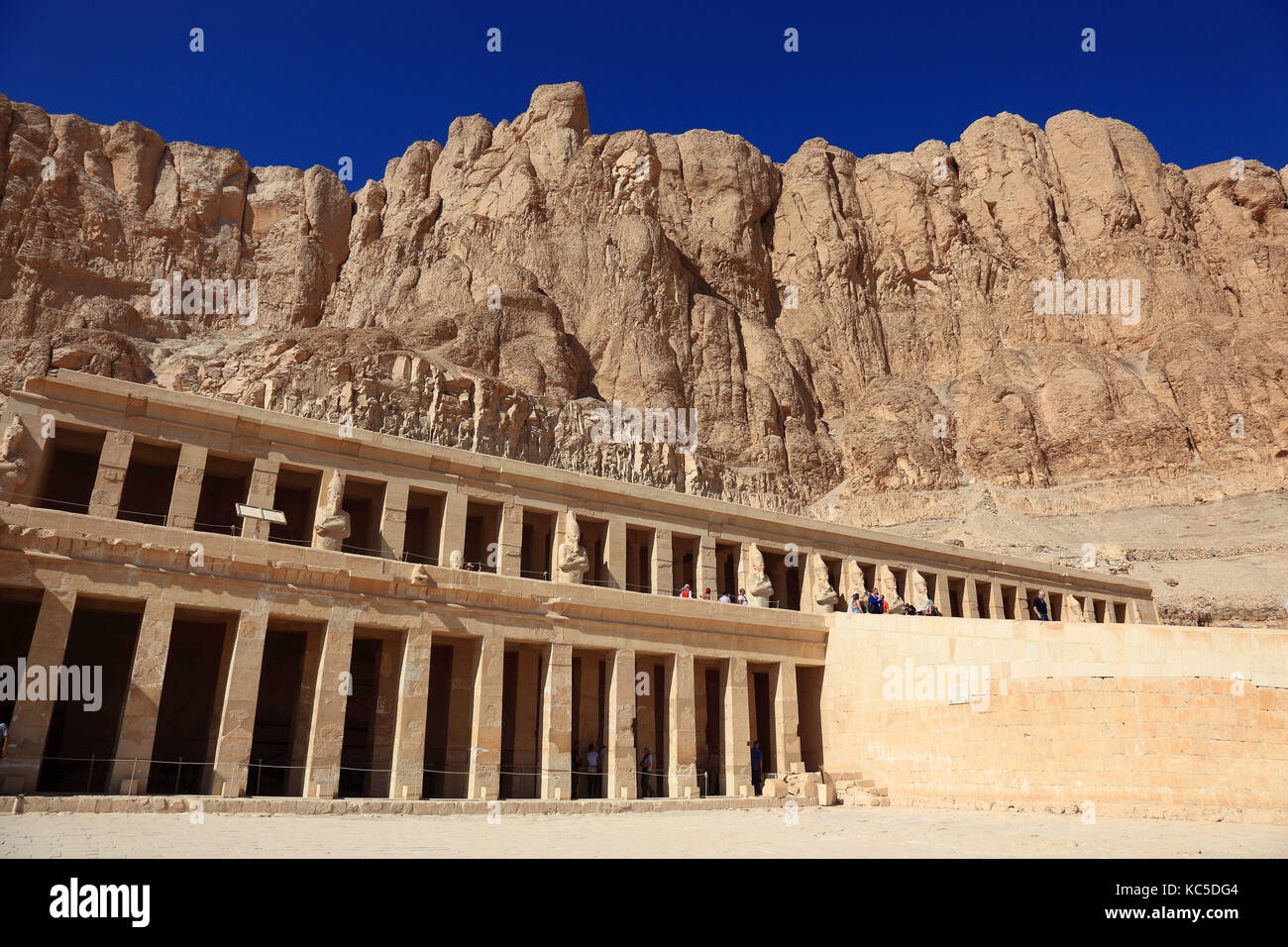 Deir el-Bahari or Dayr al-Bahri, Part of the temple, the mortuary ...