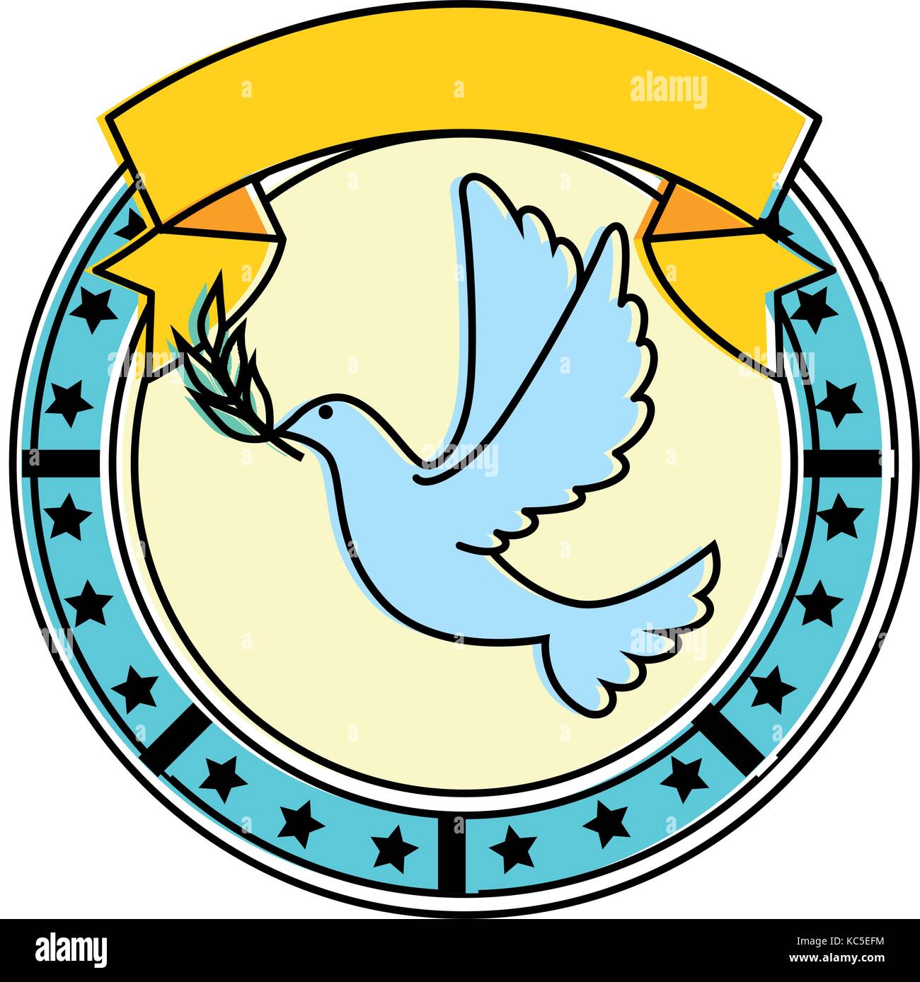 bird of peace emblem vector illustration design Stock Vector Image ...