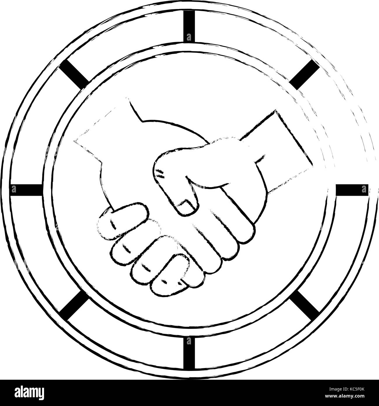 Deal done handshake Black and White Stock Photos & Images - Alamy