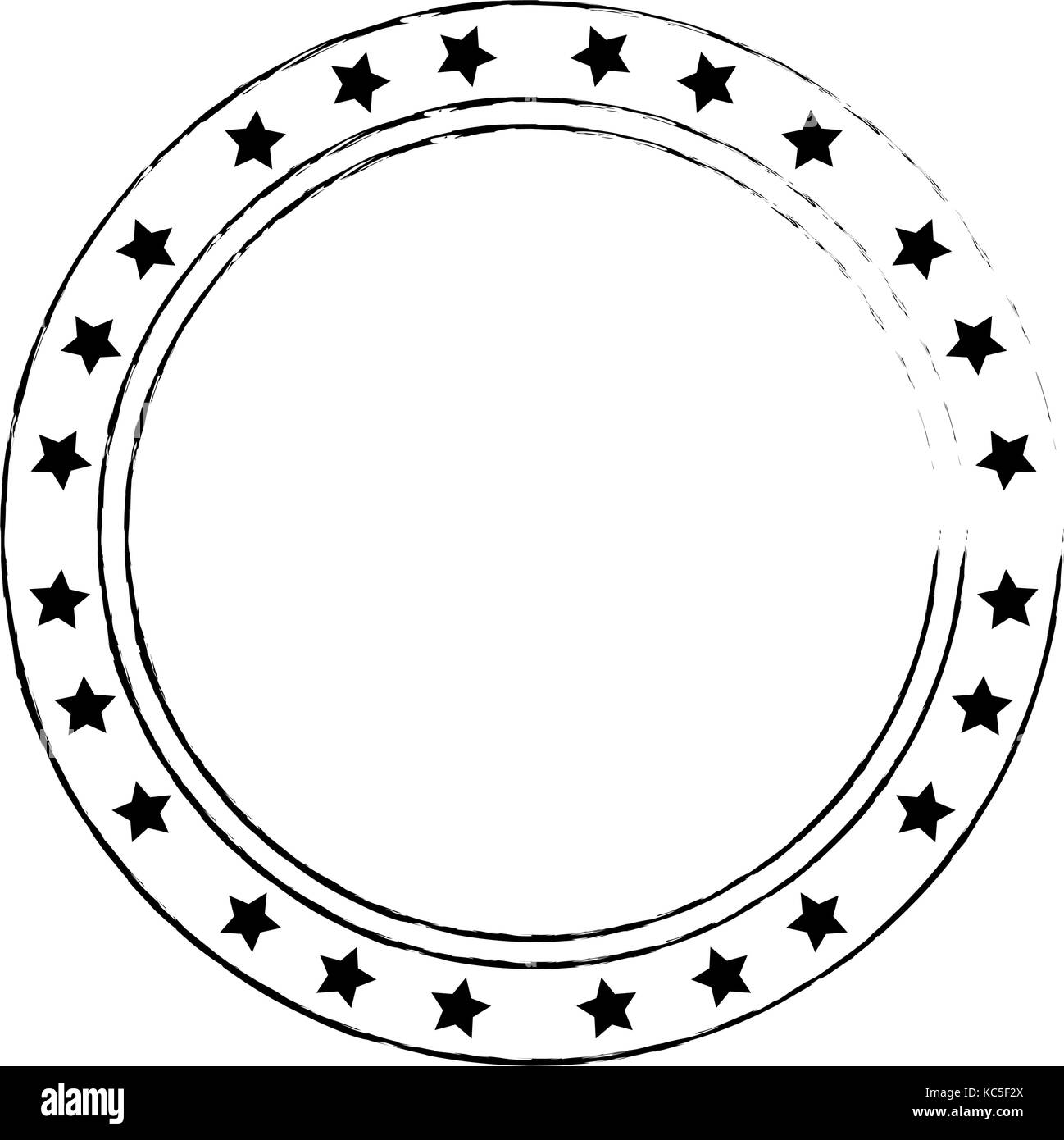 circle seal with stars vector illustration design Stock Vector Image ...