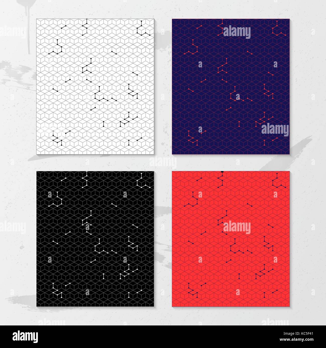 Futuristic technology design. Isometric color combination patterns ...