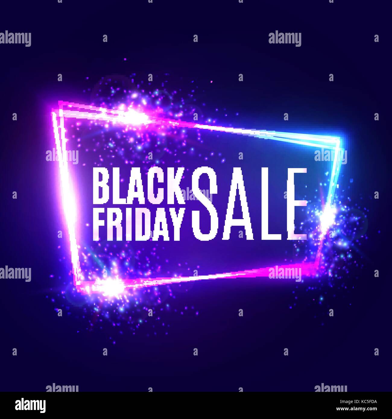 Black friday text on neon Stock Vector Images - Alamy