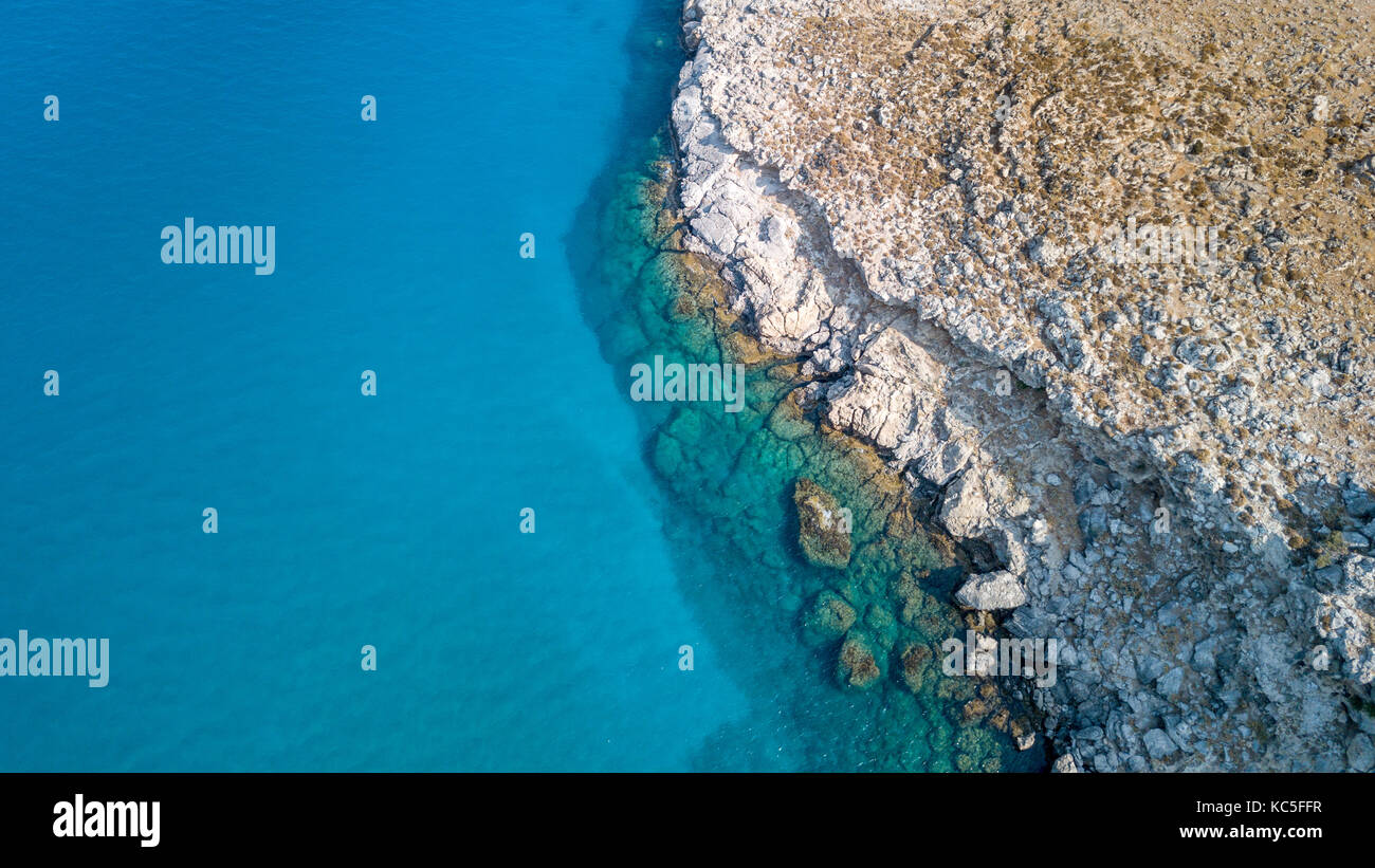 Aerial View: Drone video of iconic beach of Agathi and castle of ...