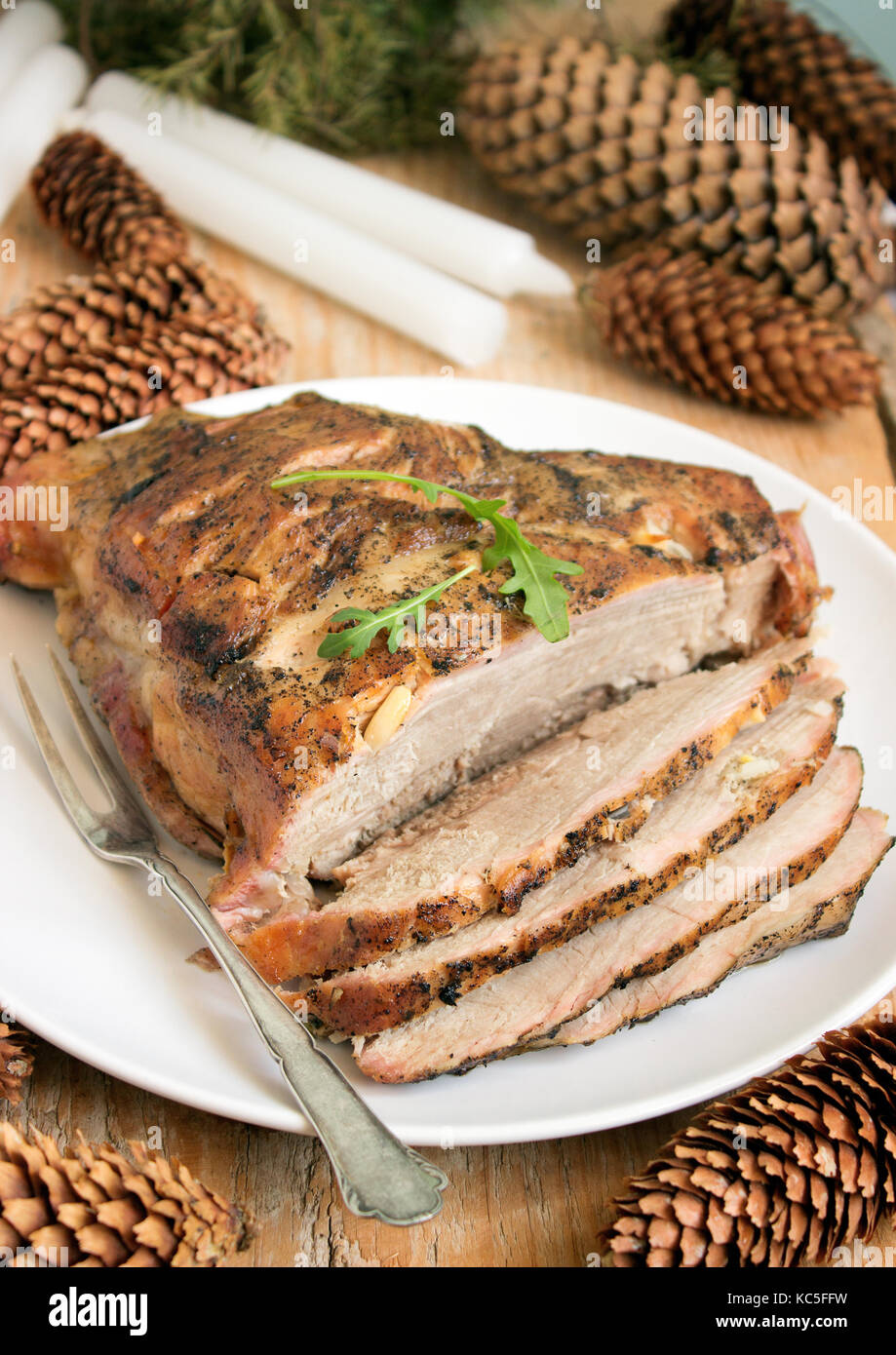 Cold boiled pork is a traditional Russian, Austrian or German dish of ...
