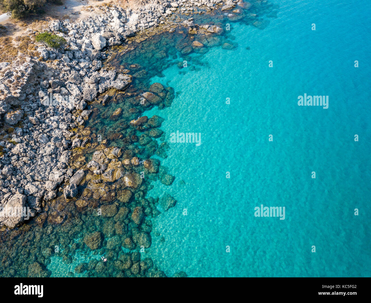 Aerial View: Drone video of iconic beach of Agathi and castle of ...