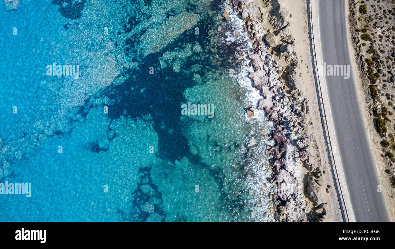 Aerial View: Drone video of beaches in Rhodes Mandriko, Rodos island ...