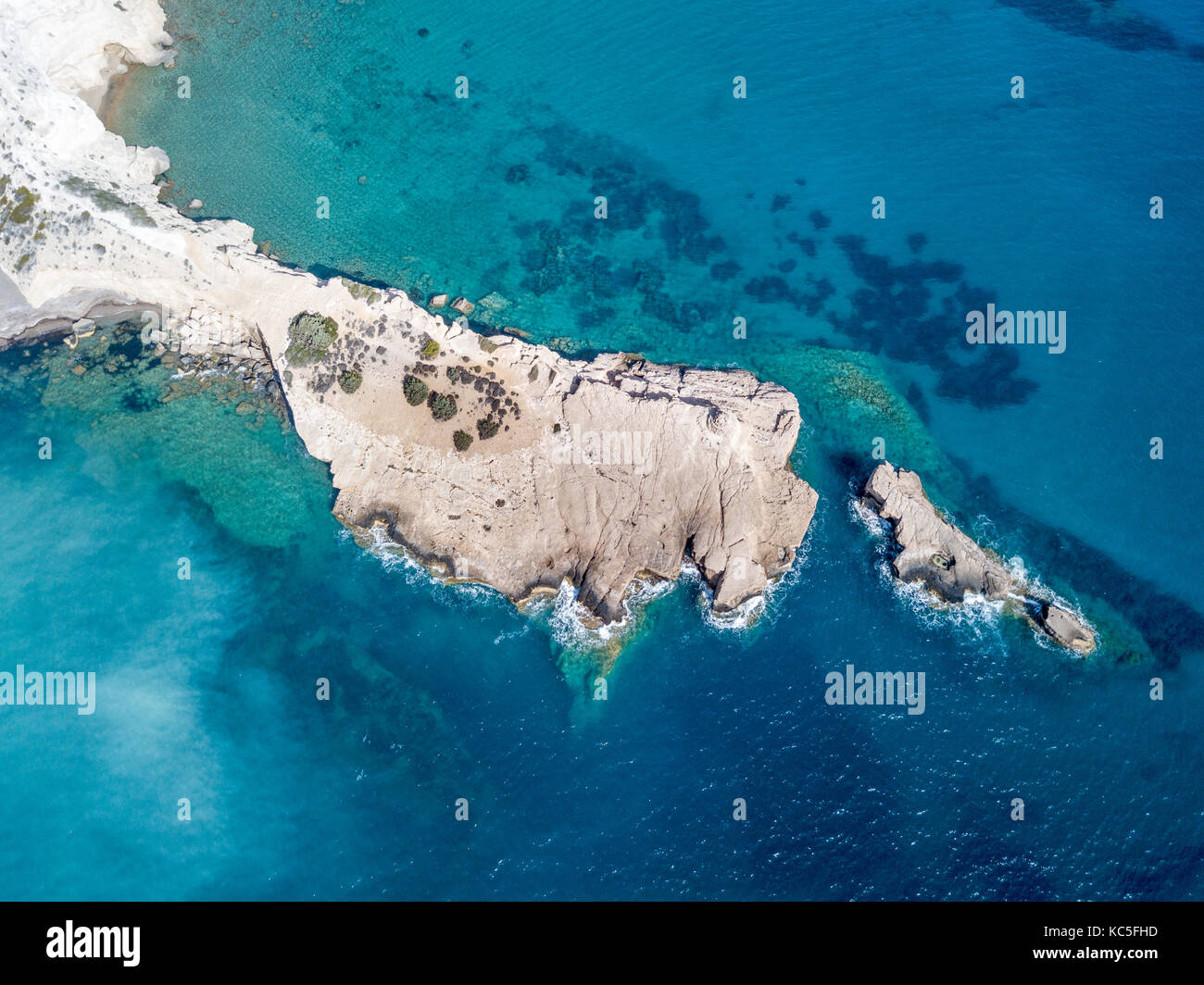 September 2017: Aerial View of Fourni Beach, Rodos island, Aegean ...