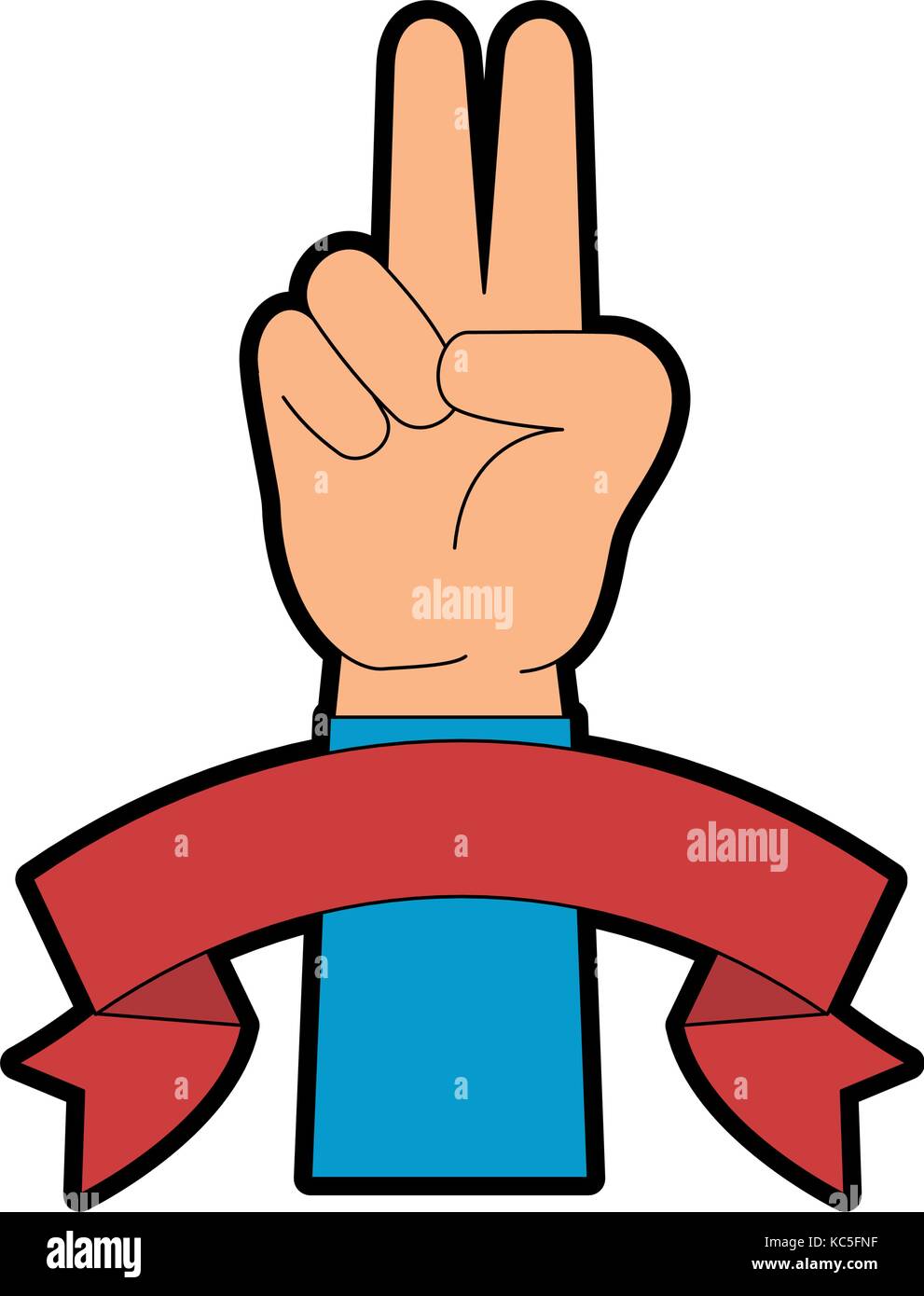 peace and love hand symbol vector illustration design Stock Vector ...