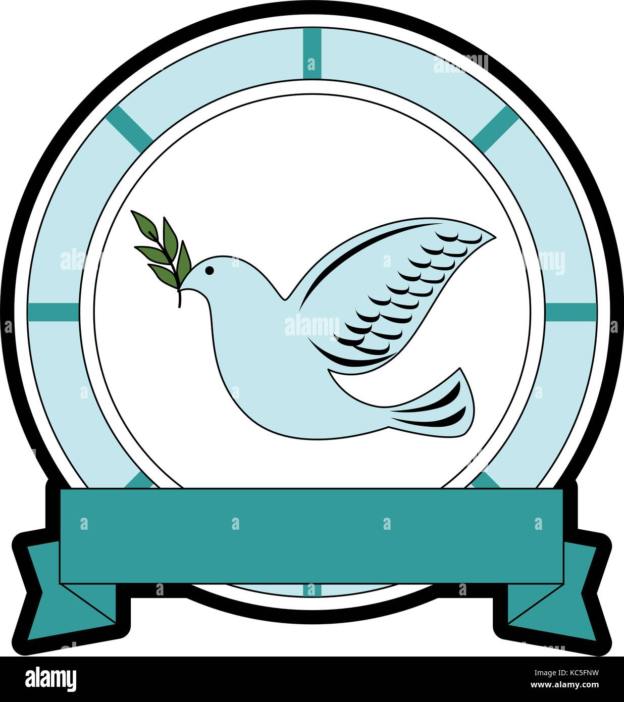 bird of peace emblem vector illustration design Stock Vector Image ...