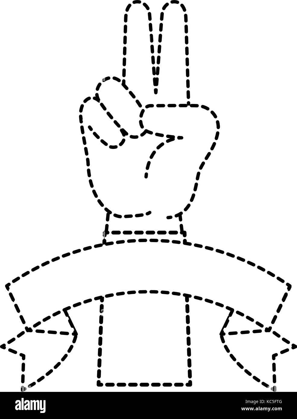 peace and love hand symbol vector illustration design Stock Vector ...