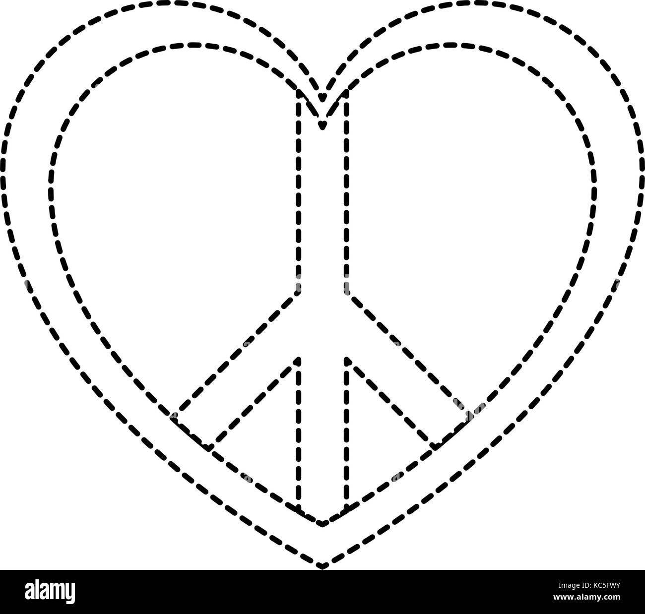 peace symbol with heart Stock Vector Image & Art - Alamy