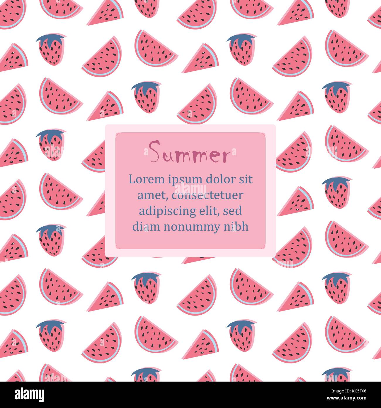 Summer Seamless Pattern with berries and fruits. From Summer Collection ...