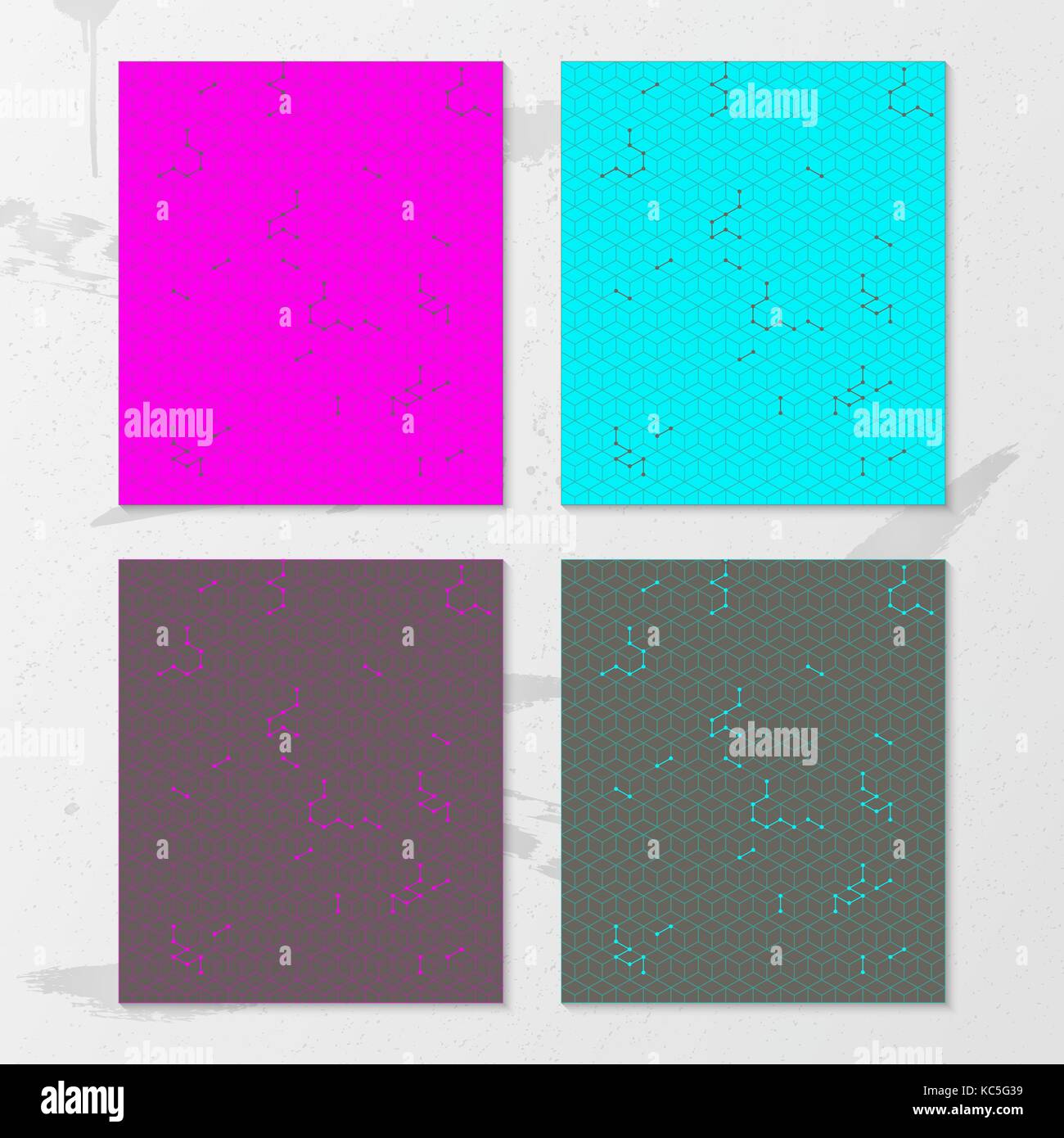 Futuristic technology design. Isometric color combination patterns ...