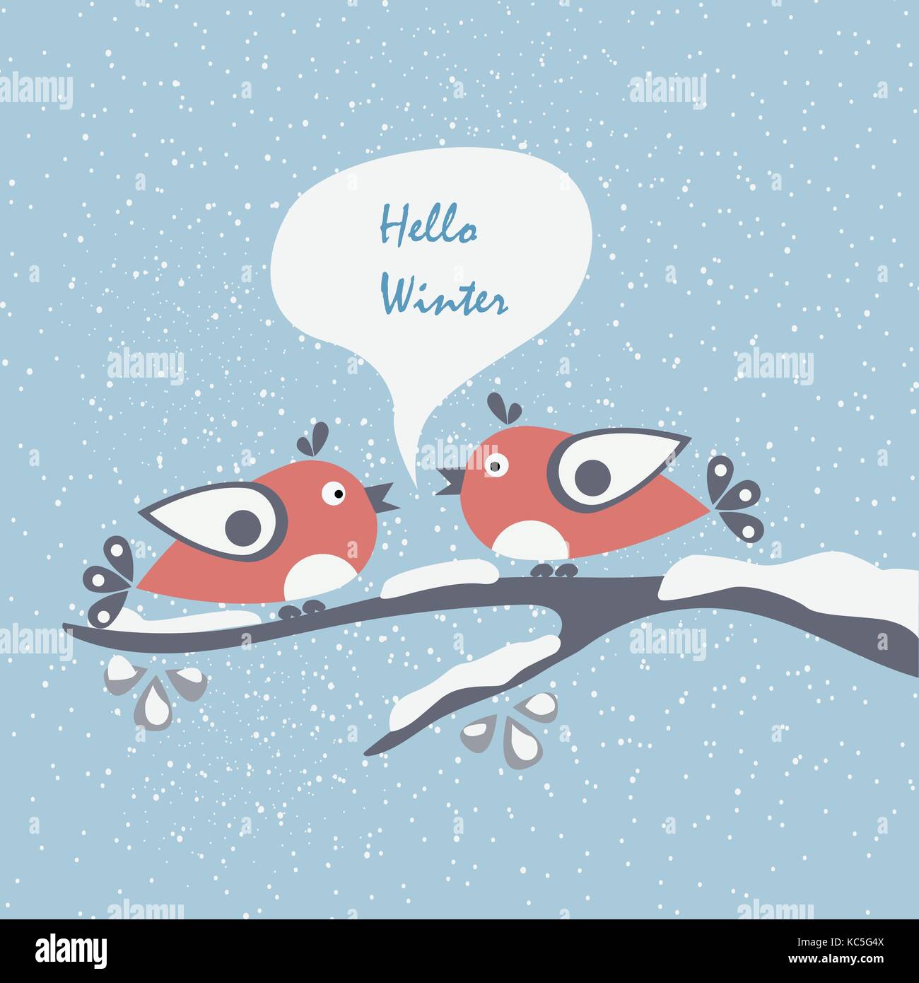 Winter card snow covered Stock Vector Images - Alamy