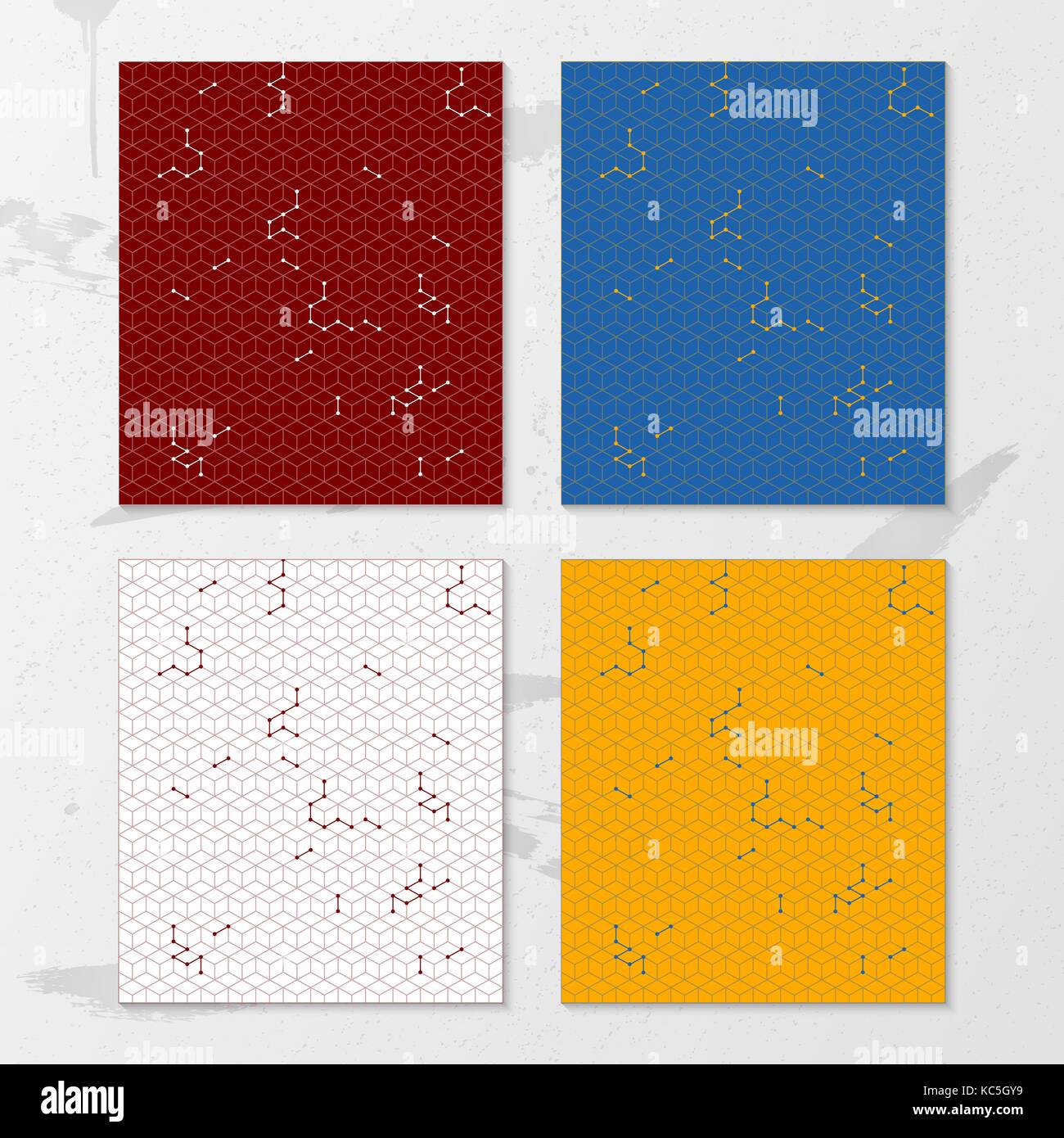 Futuristic technology design. Isometric color combination patterns ...