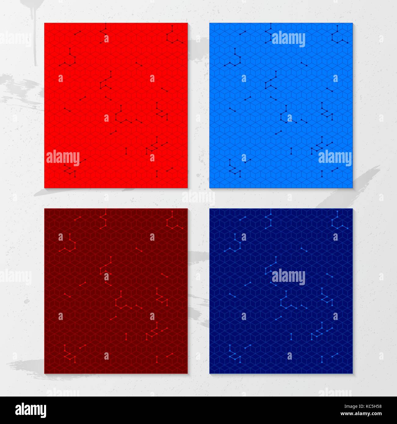 Futuristic technology design. Isometric color combination patterns ...