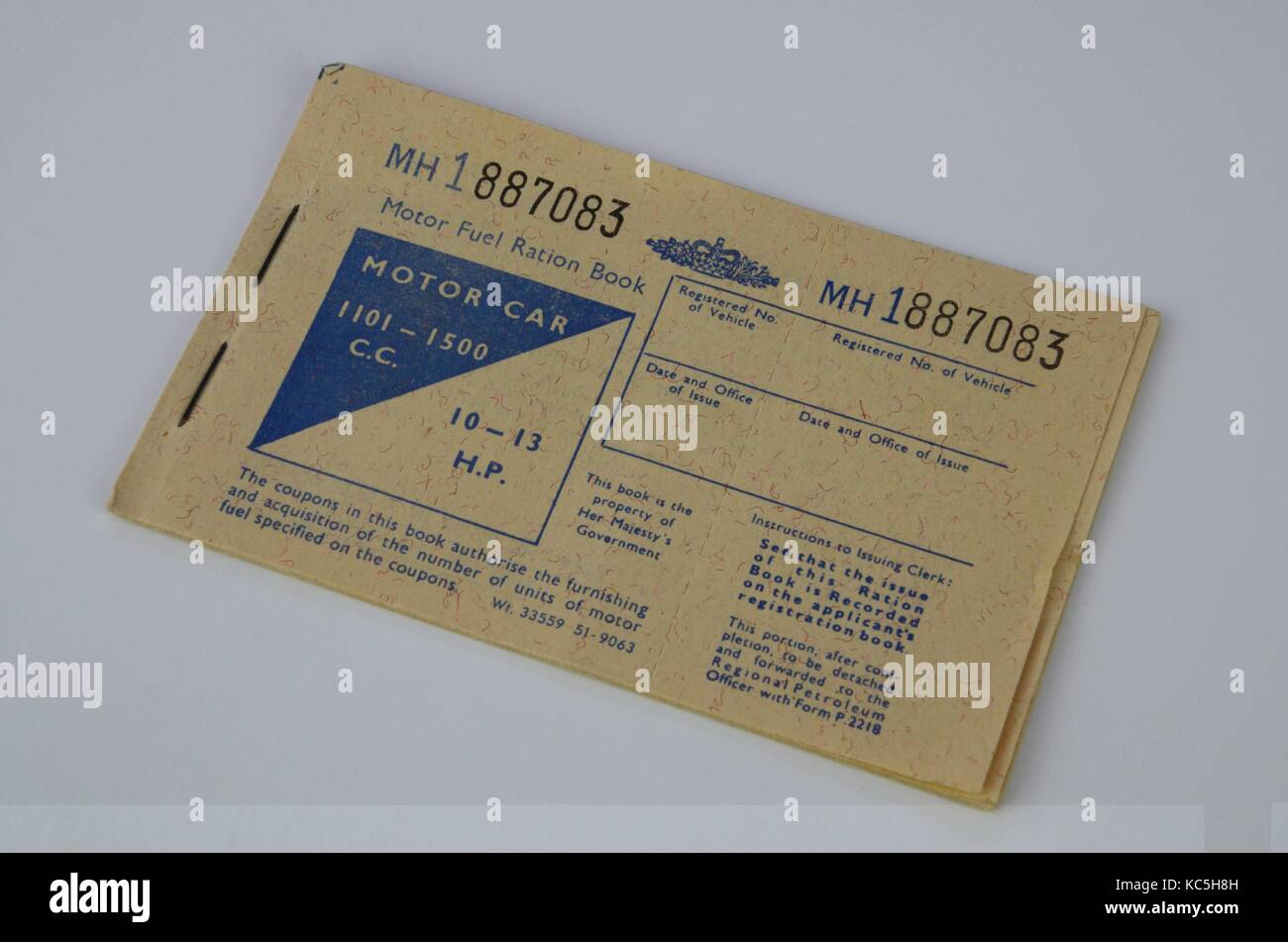 Motor Fuel Ration Book Stock Photos & Motor Fuel Ration Book Stock ...