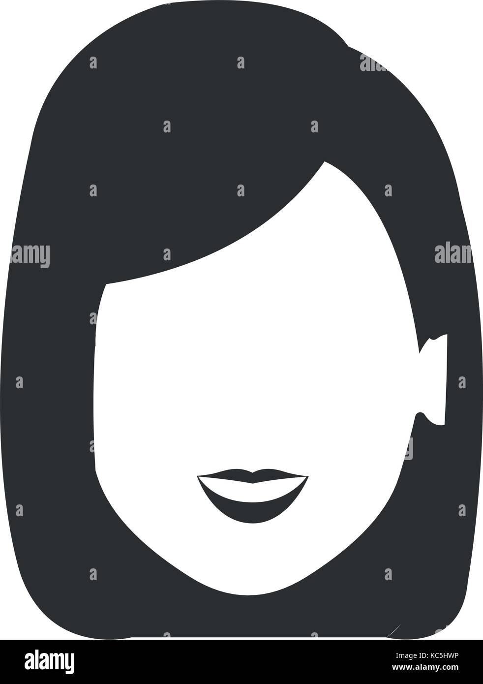 beautiful woman head avatar character vector illustration design Stock ...