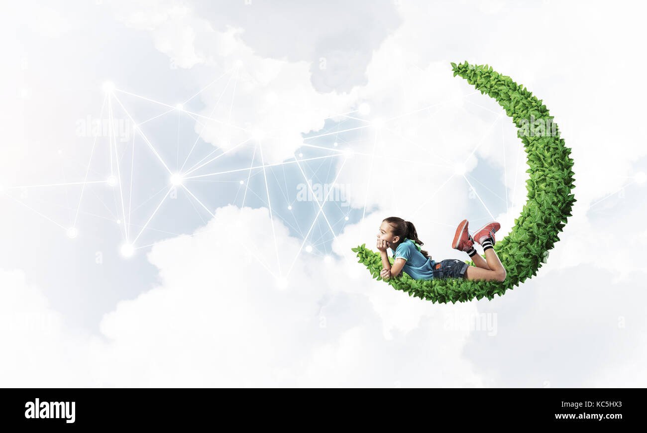 Idea of children Internet communication or online playing and pa Stock ...
