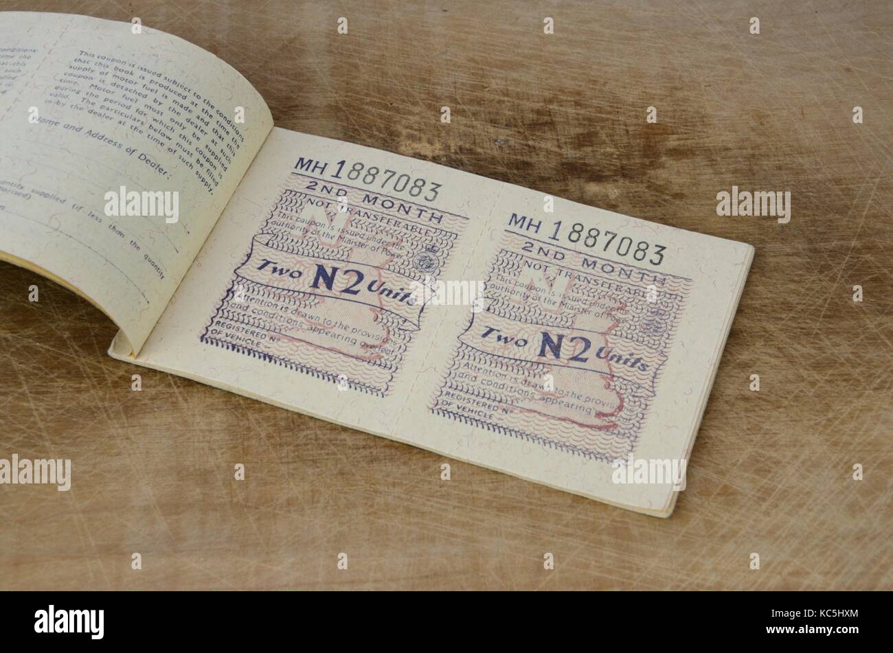 Motor Fuel Ration Book Stock Photos & Motor Fuel Ration Book Stock ...