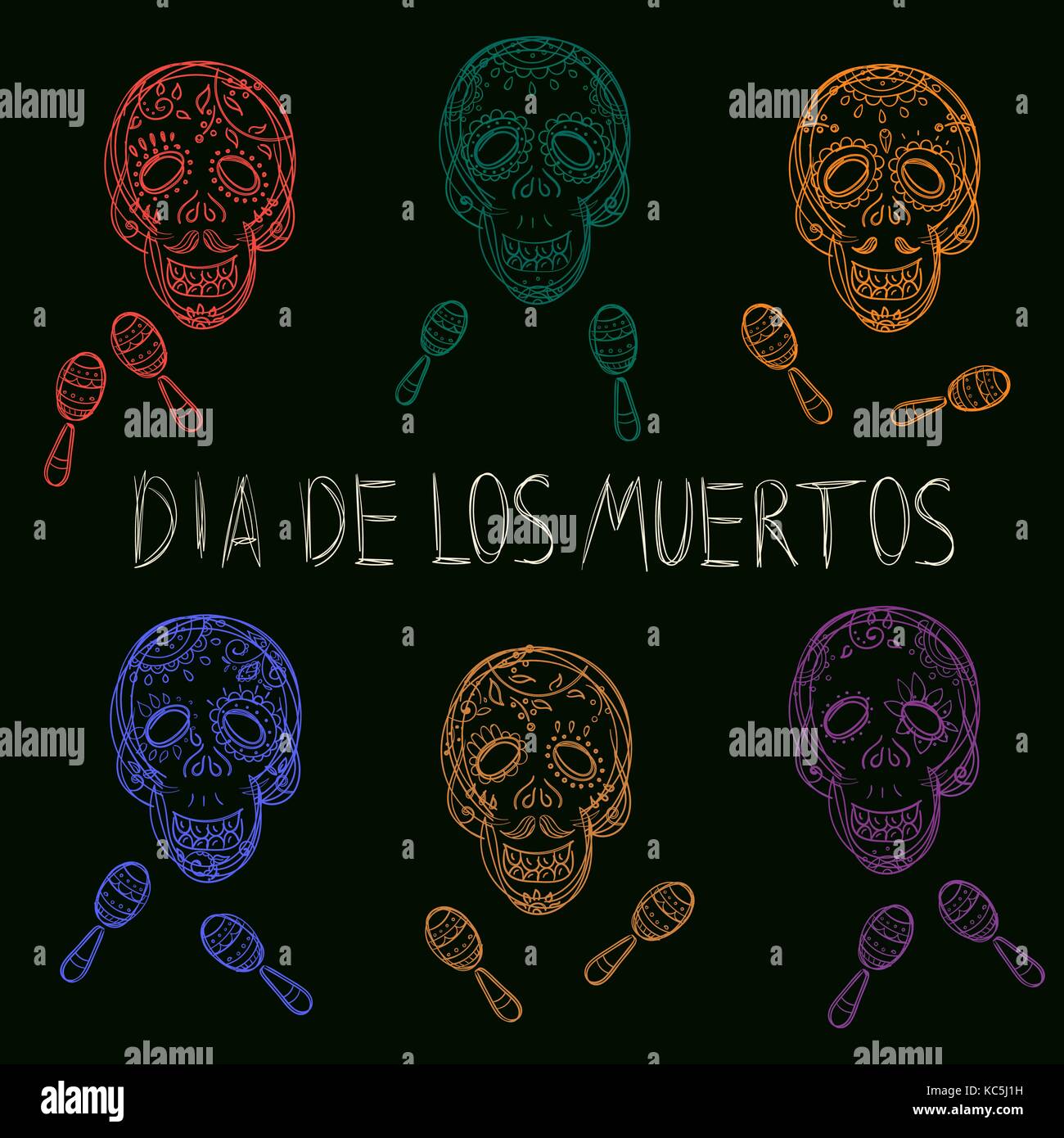 Calavera skulls Stock Vector Images - Alamy