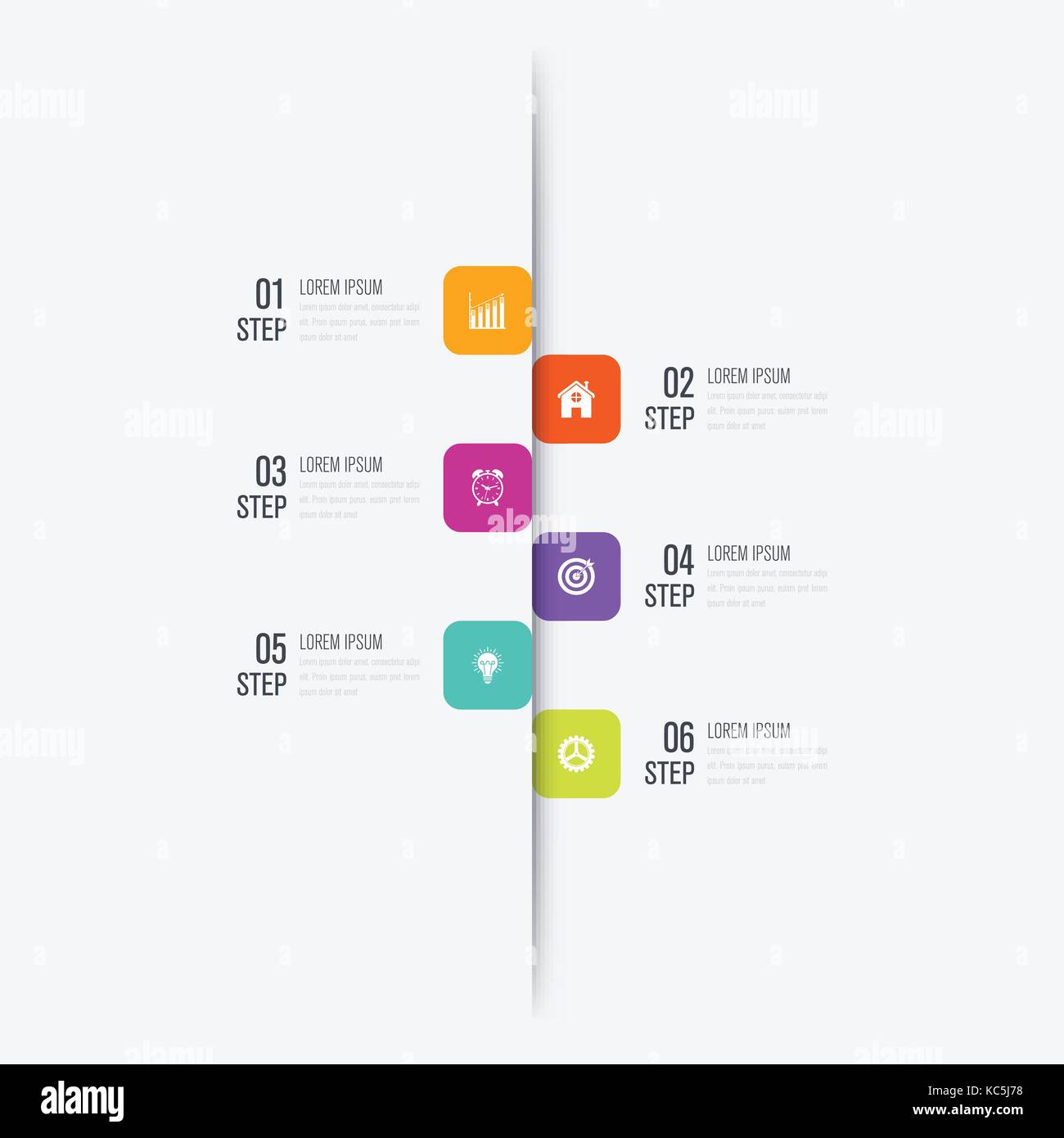 6 steps infographics hi-res stock photography and images - Alamy