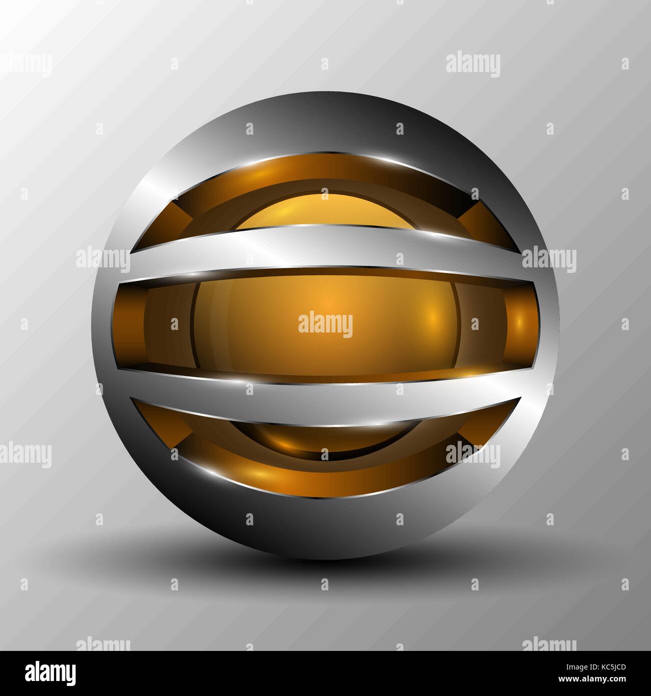 Vector illustration of orange colorful orb as emblem Stock Vector Image ...