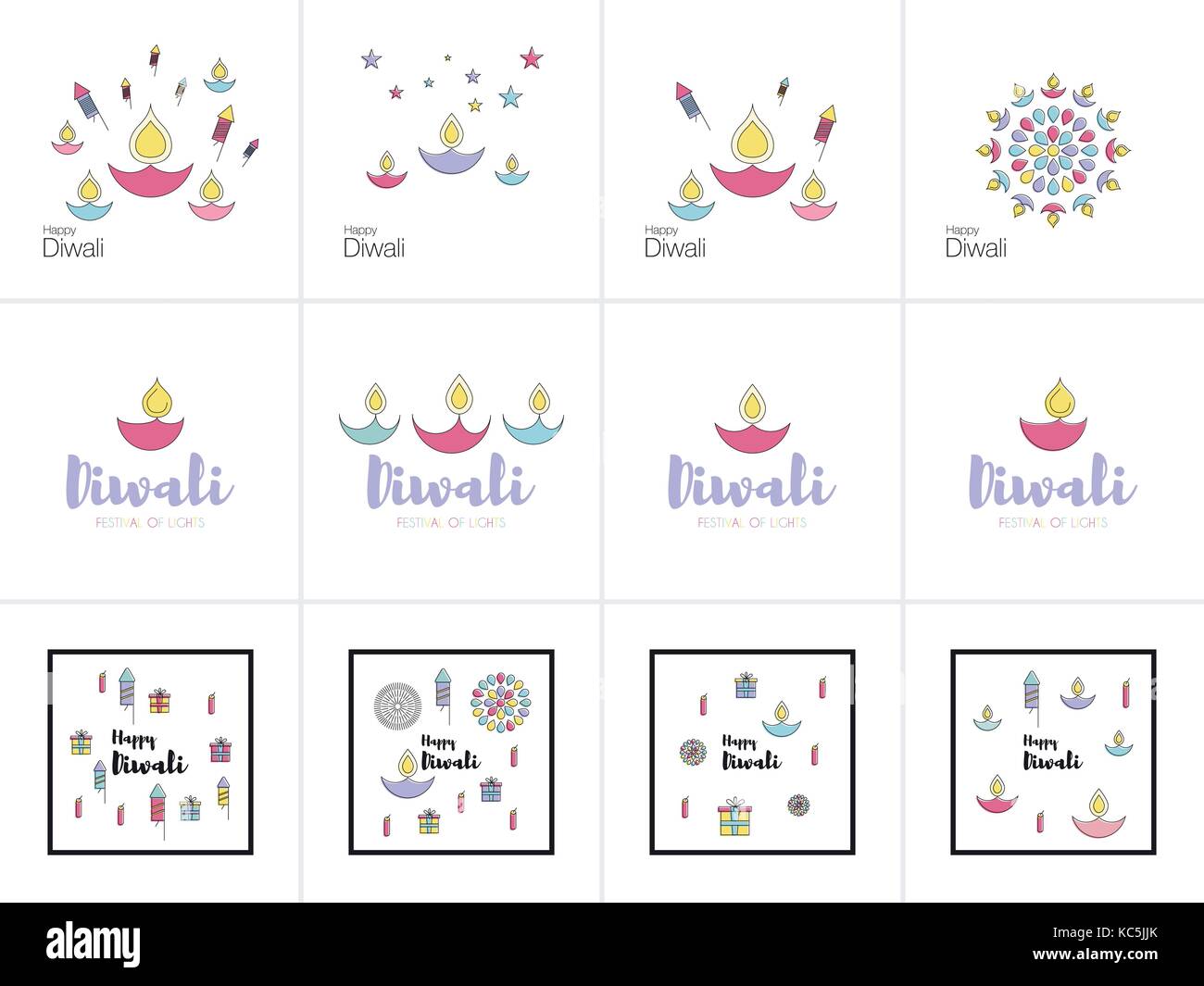 Happy Diwali text design Stock Vector Image & Art - Alamy