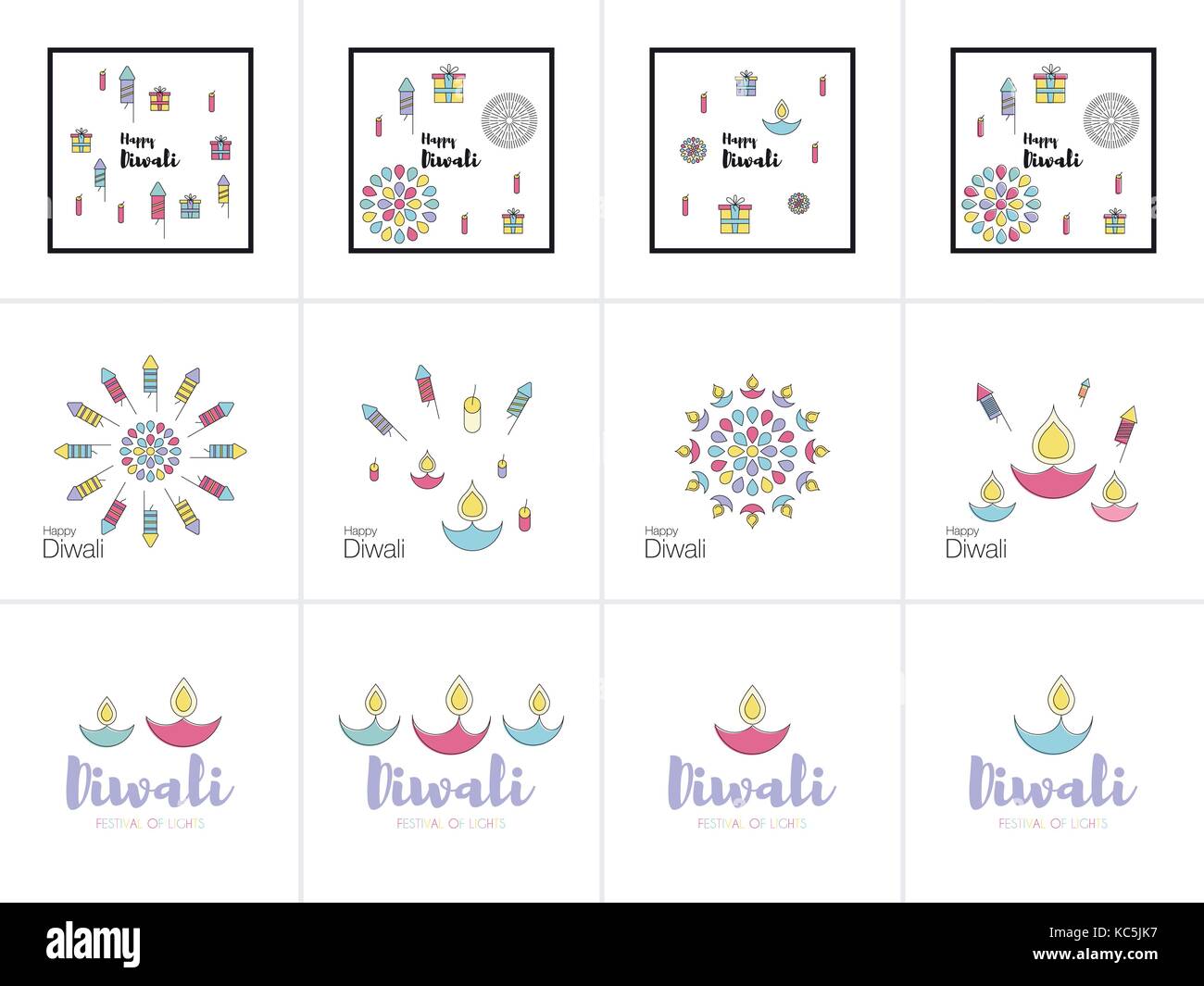 Happy Diwali text design Stock Vector Image & Art - Alamy