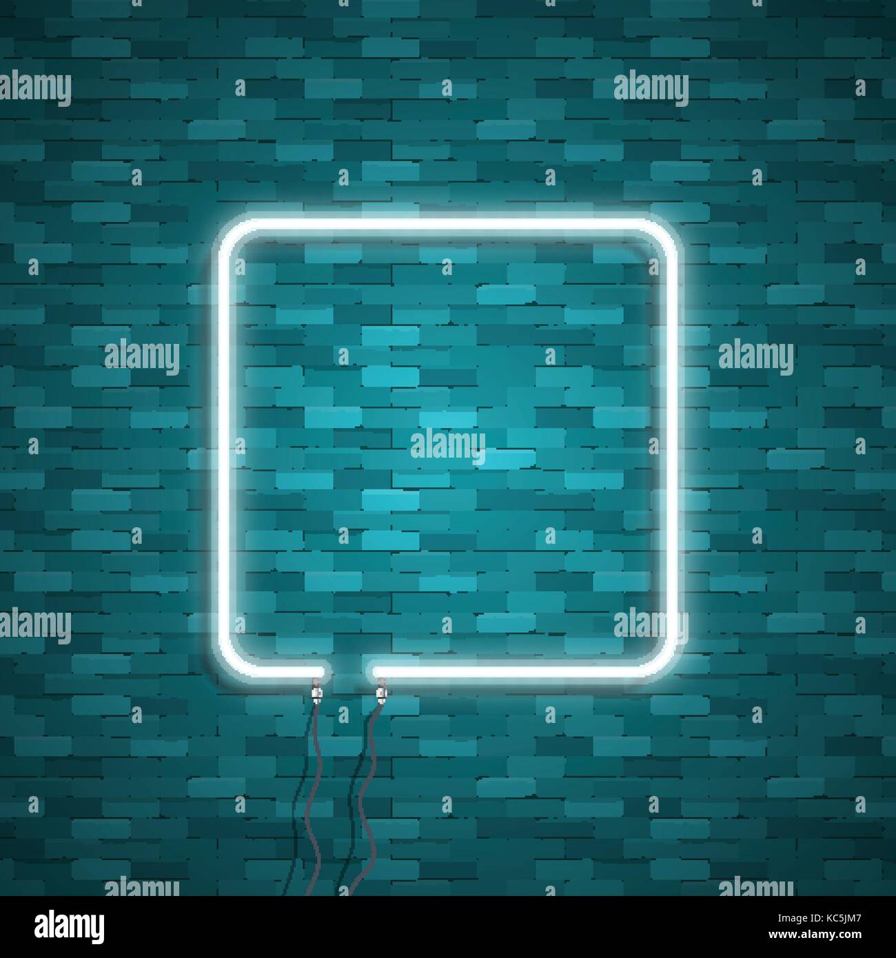 Blue abstract neon square shape Stock Vector Image & Art - Alamy