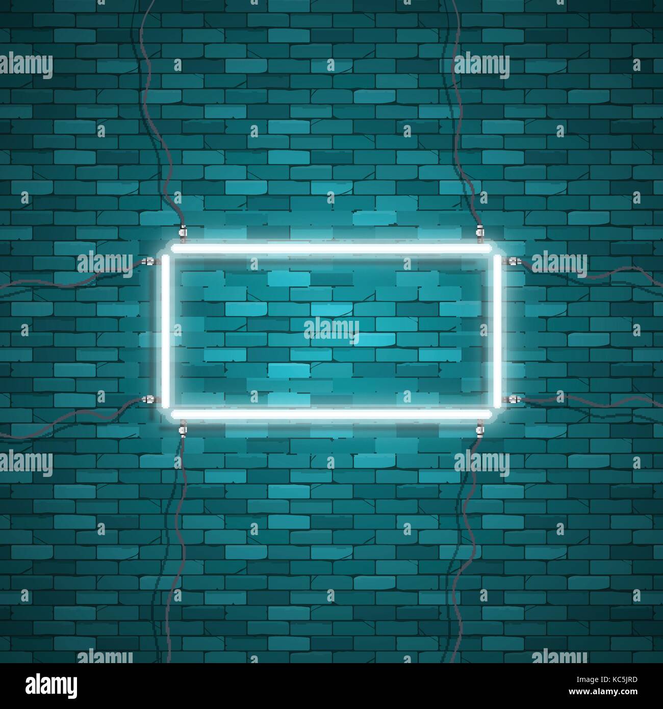 Blue abstract neon square shape Stock Vector Image & Art - Alamy