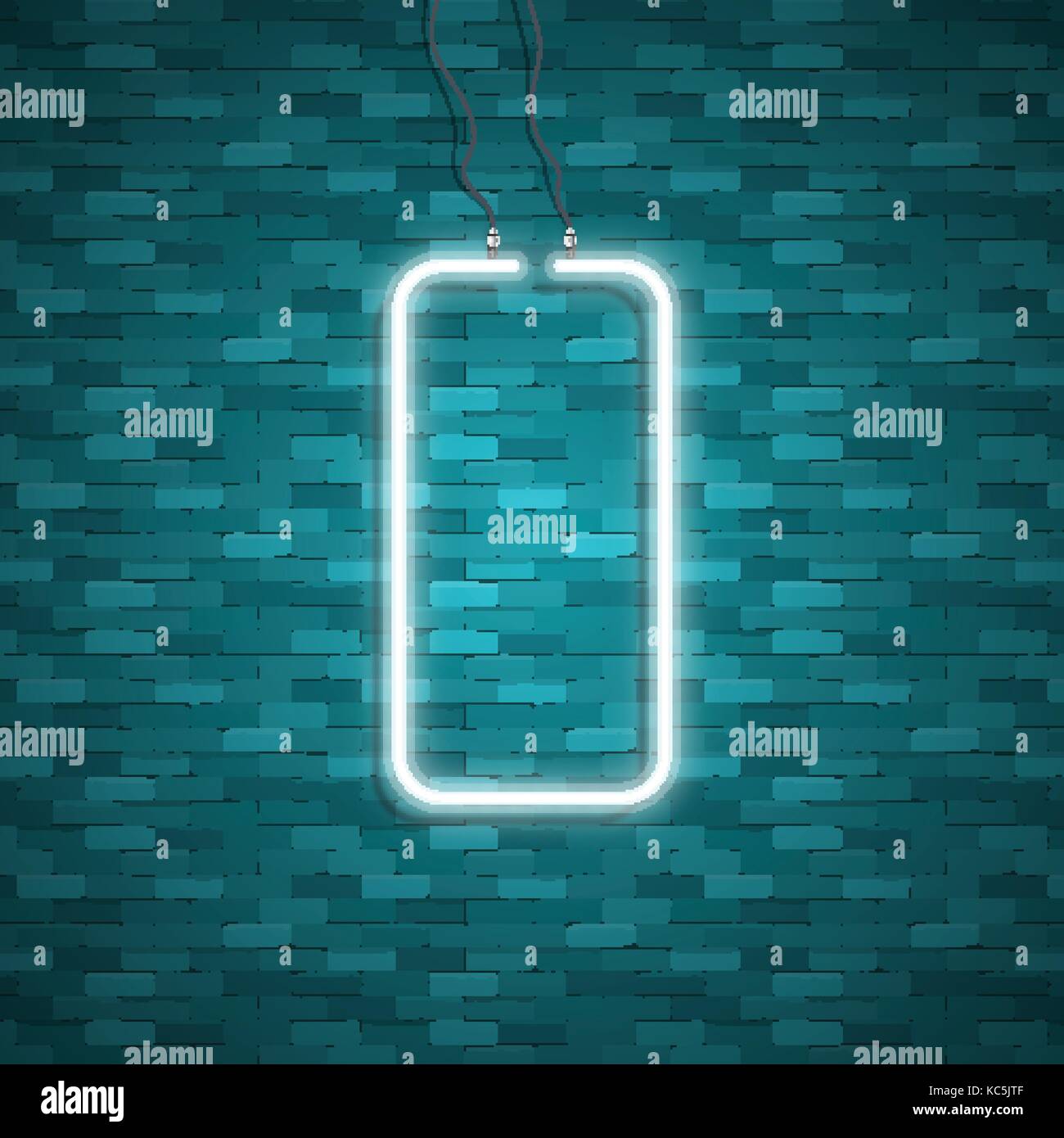 Blue abstract neon square shape Stock Vector Image & Art - Alamy