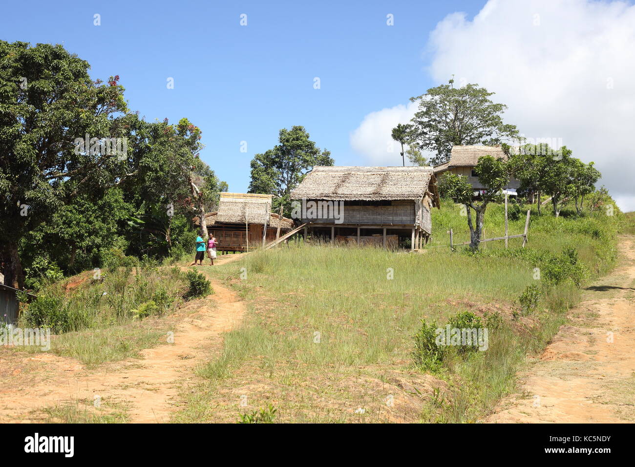 Small Village of Solomon Island Stock Photo - Alamy