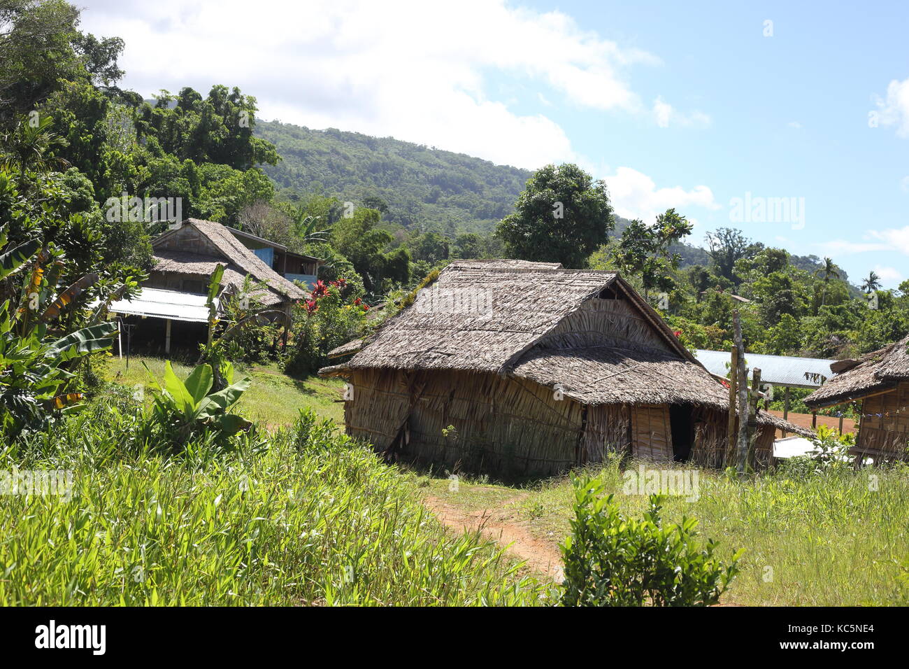 Small Village of Solomon Island Stock Photo - Alamy