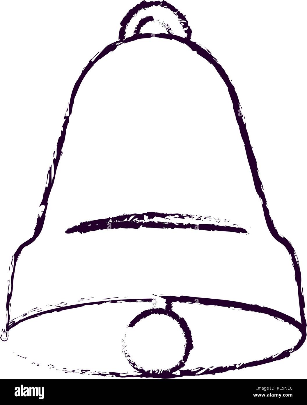 bell front view blurred silhouette on white background Stock Vector ...