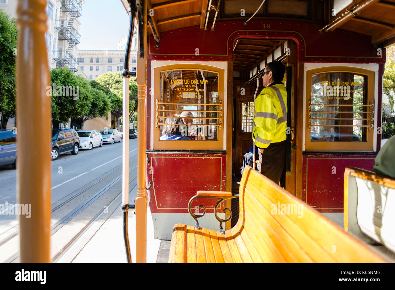 California Street cable car line, San Francisco, California Stock Photo ...