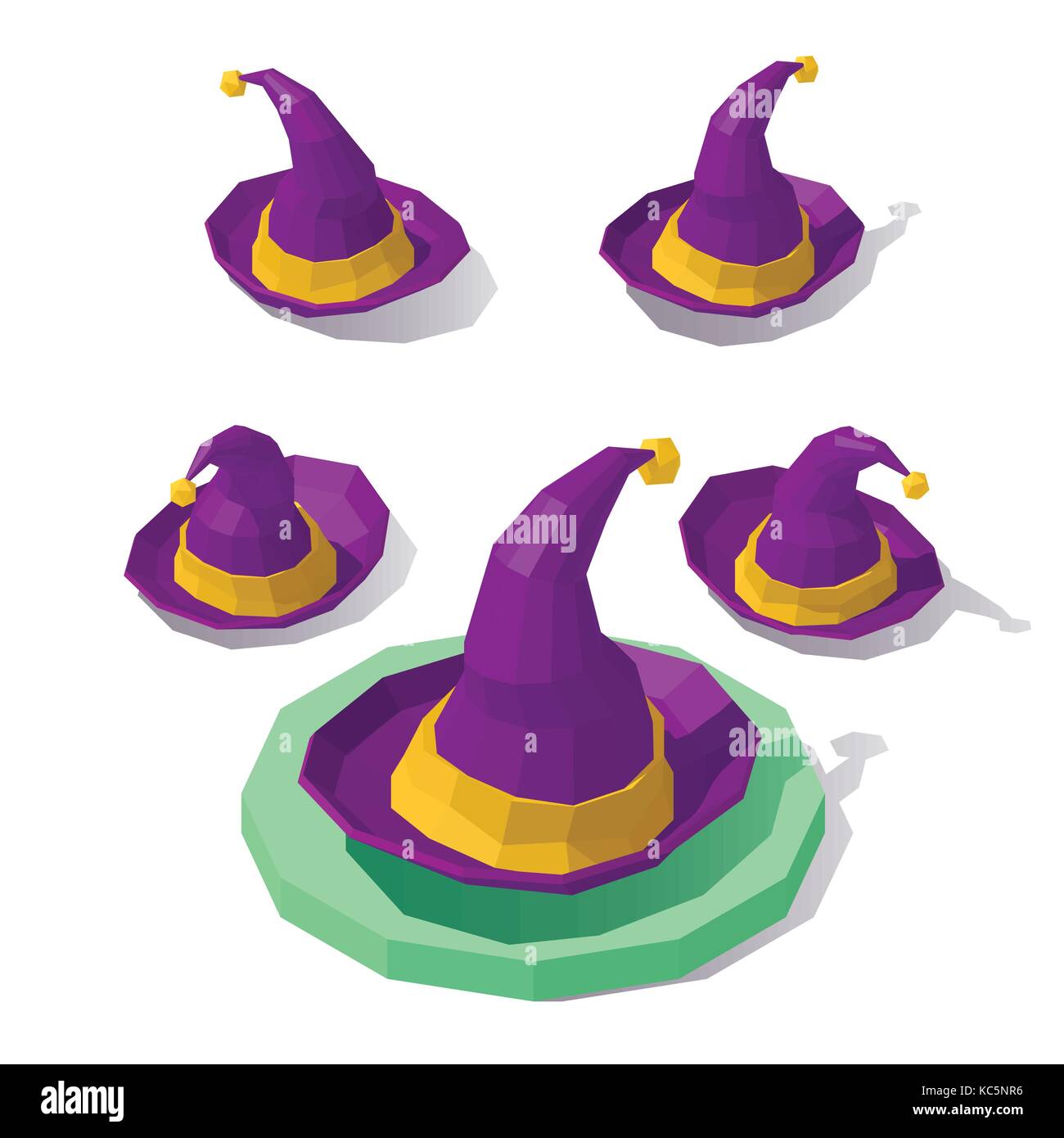 Low poly Witch hat Stock Vector Image & Art - Alamy