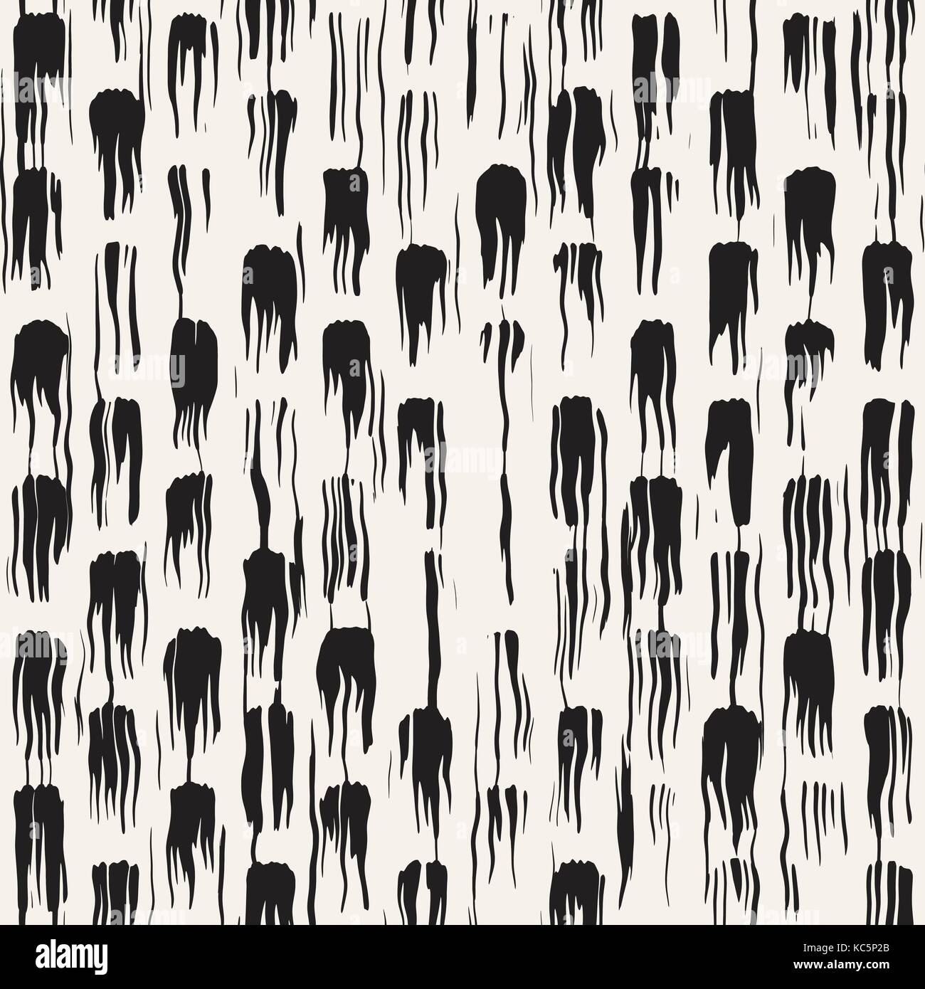 Vector seamless pattern with stripes and strokes. Black and white ...