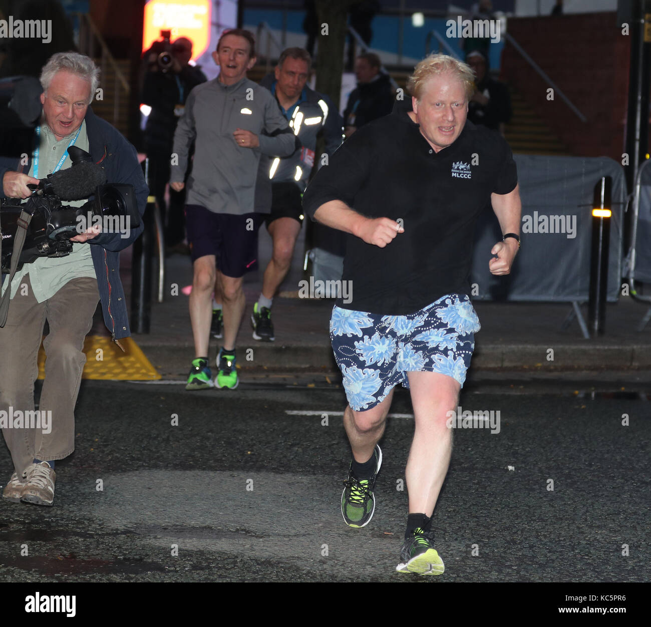 Foreign Secretary Boris Johnson goes for an early morning run during ...