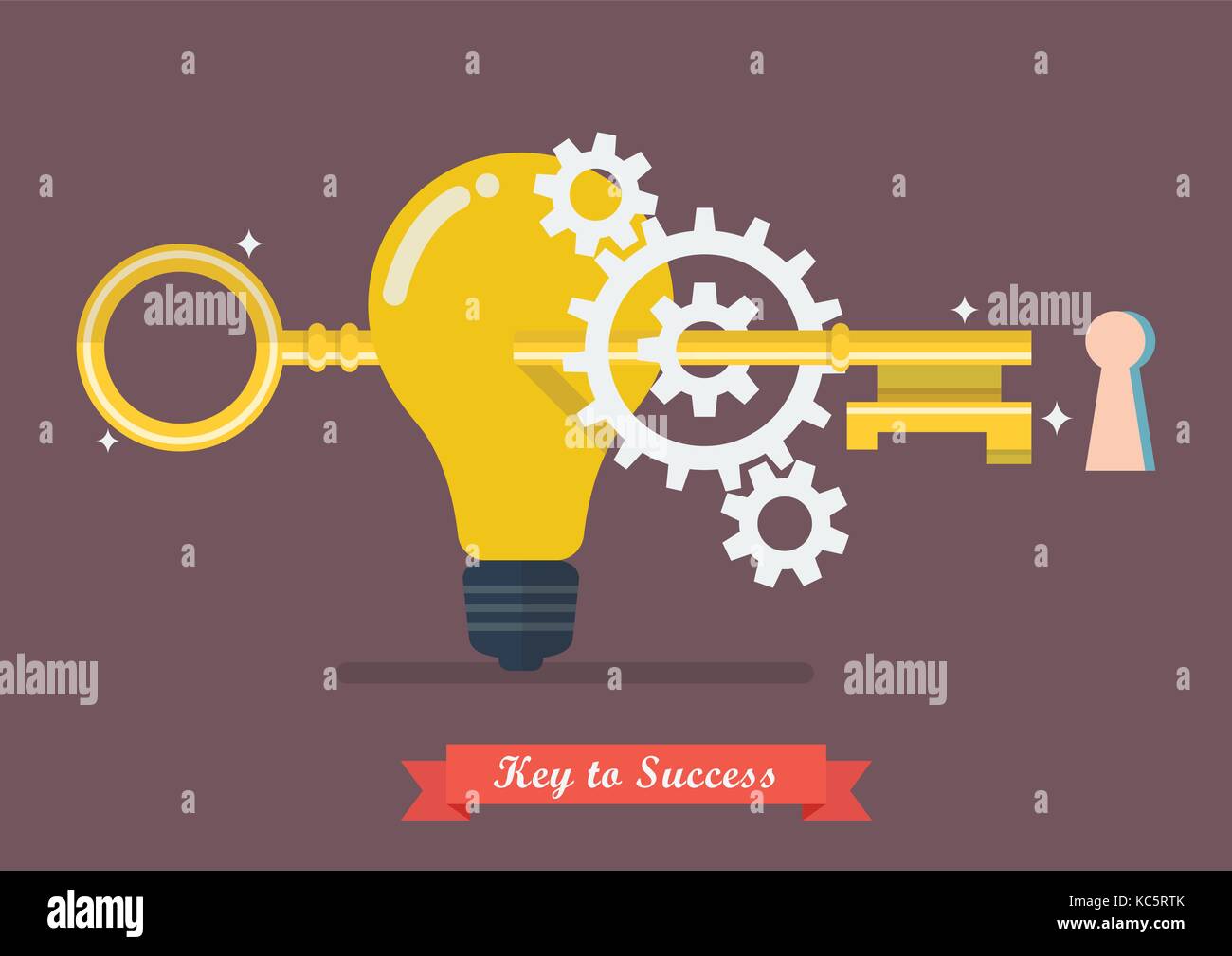 Creative idea key to success. Vector Illustration Stock Vector Image ...
