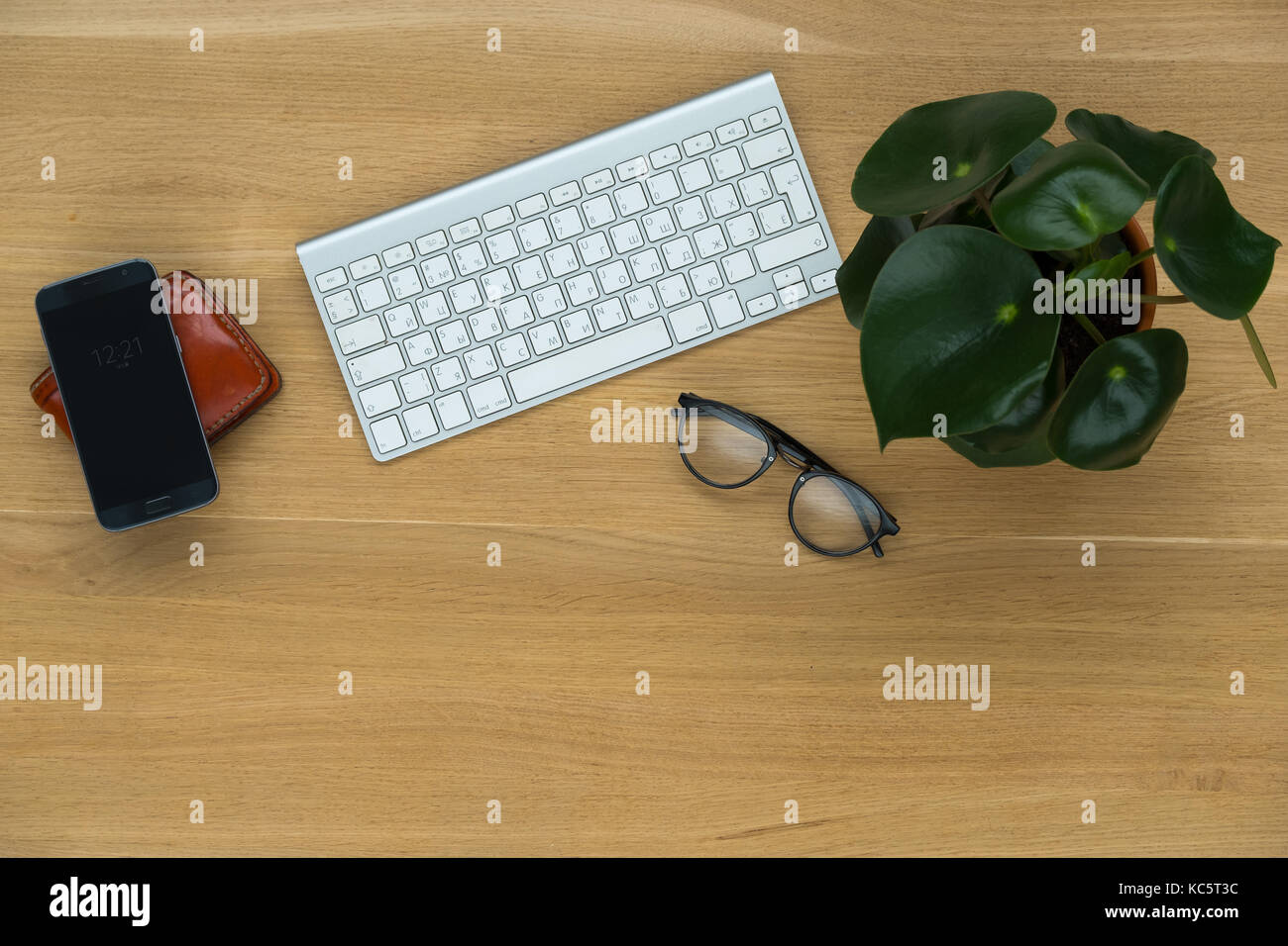 Objects on the table, top view Stock Photo - Alamy