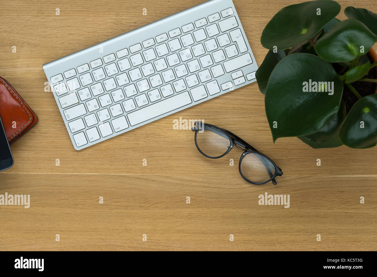 Objects on the table, top view Stock Photo - Alamy