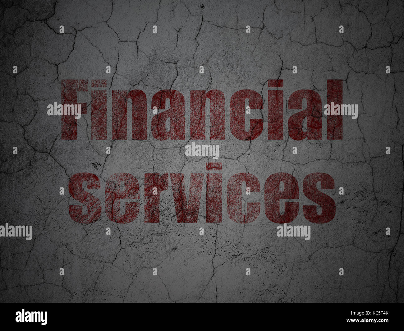 Banking concept: Financial Services on grunge wall background Stock ...